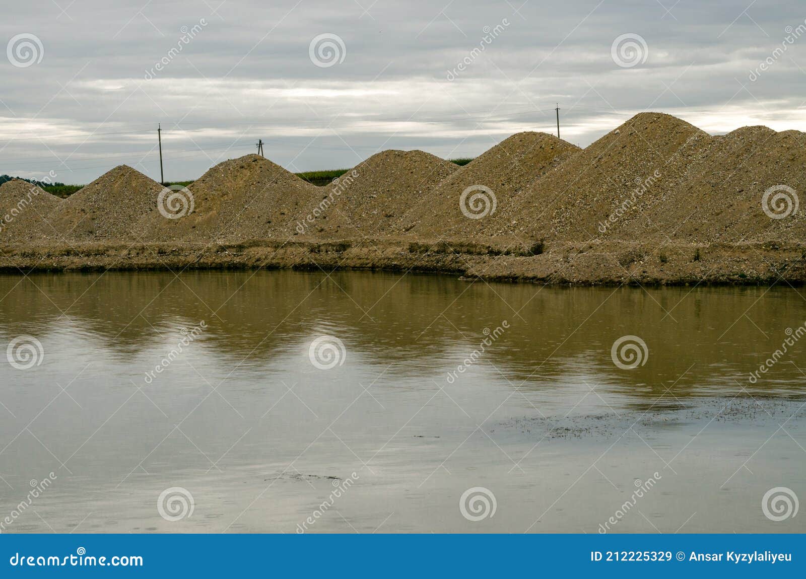 Flooded Gravel Pit. Extraction Of Natural Resources Stock Image ...