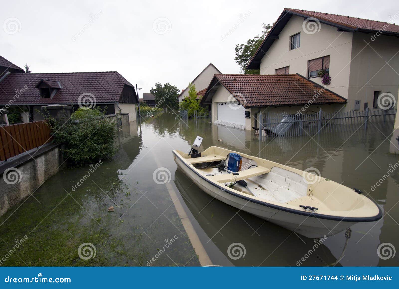 Flooded house stock photo. Image of storm, boat, natural - 27671744