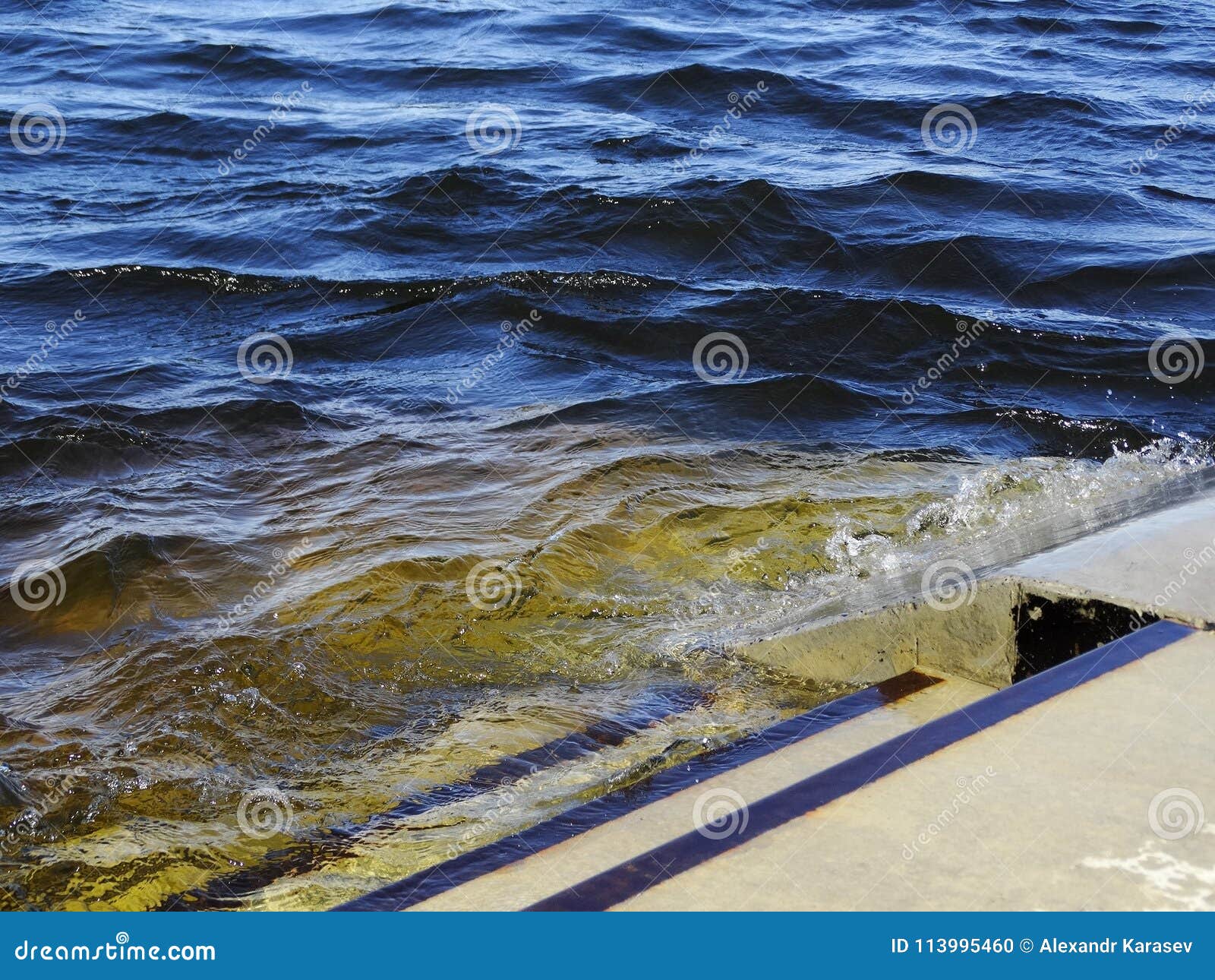 The flooded jetty stock photo. Image of storm, texture - 113995460