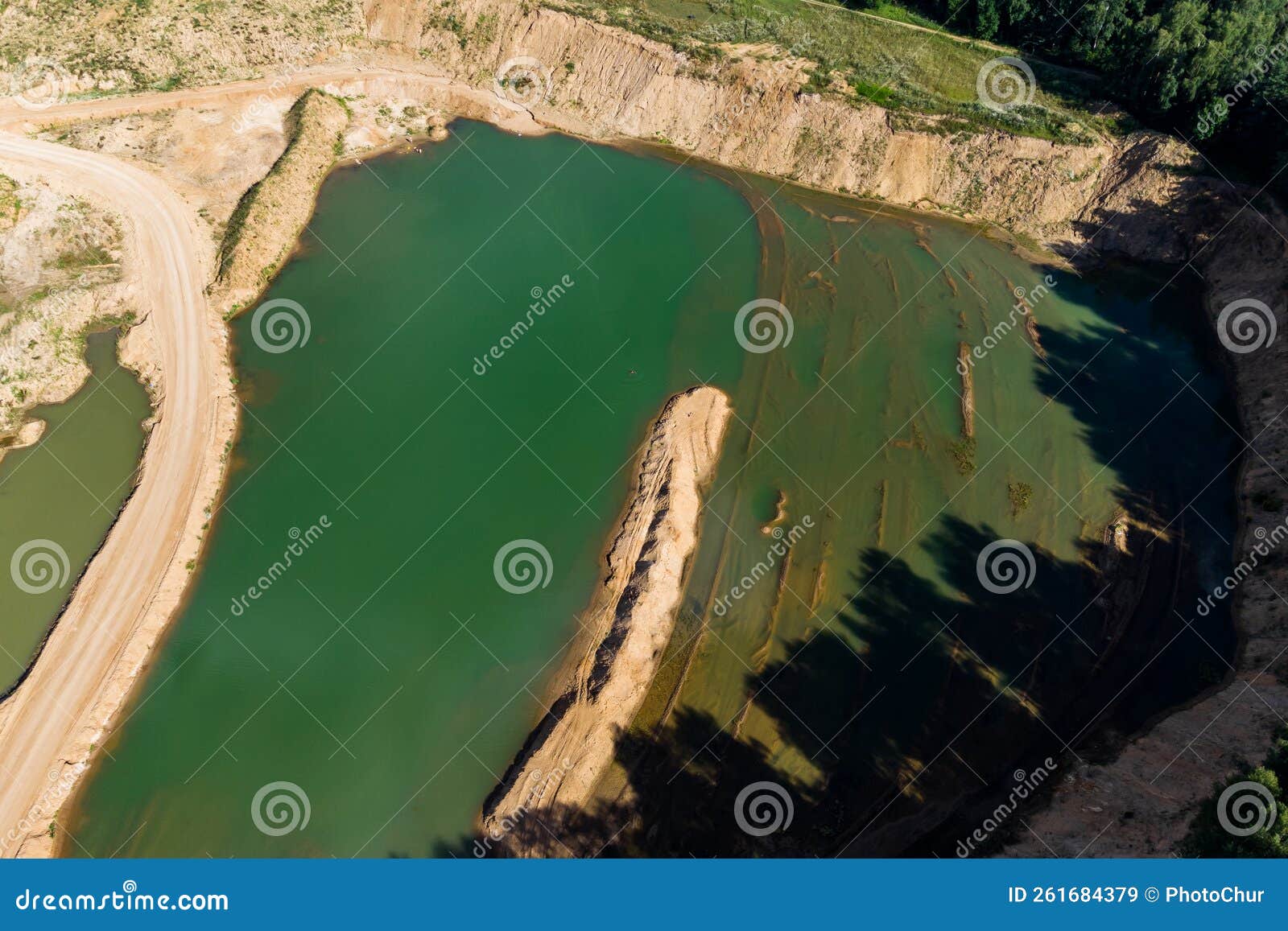 Flooded Part of the Sand Pit Stock Image - Image of industrial, view ...