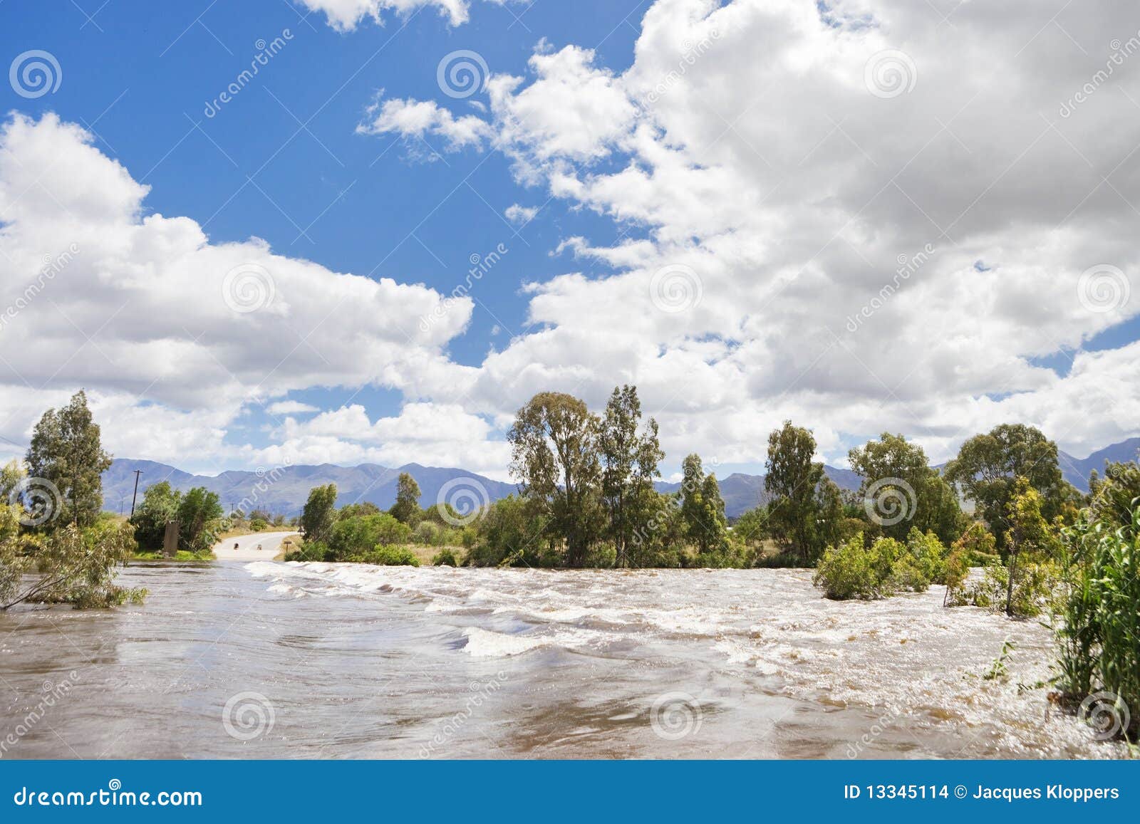 Flooded River after Heavy Rains Stock Photo - Image of rising, river ...