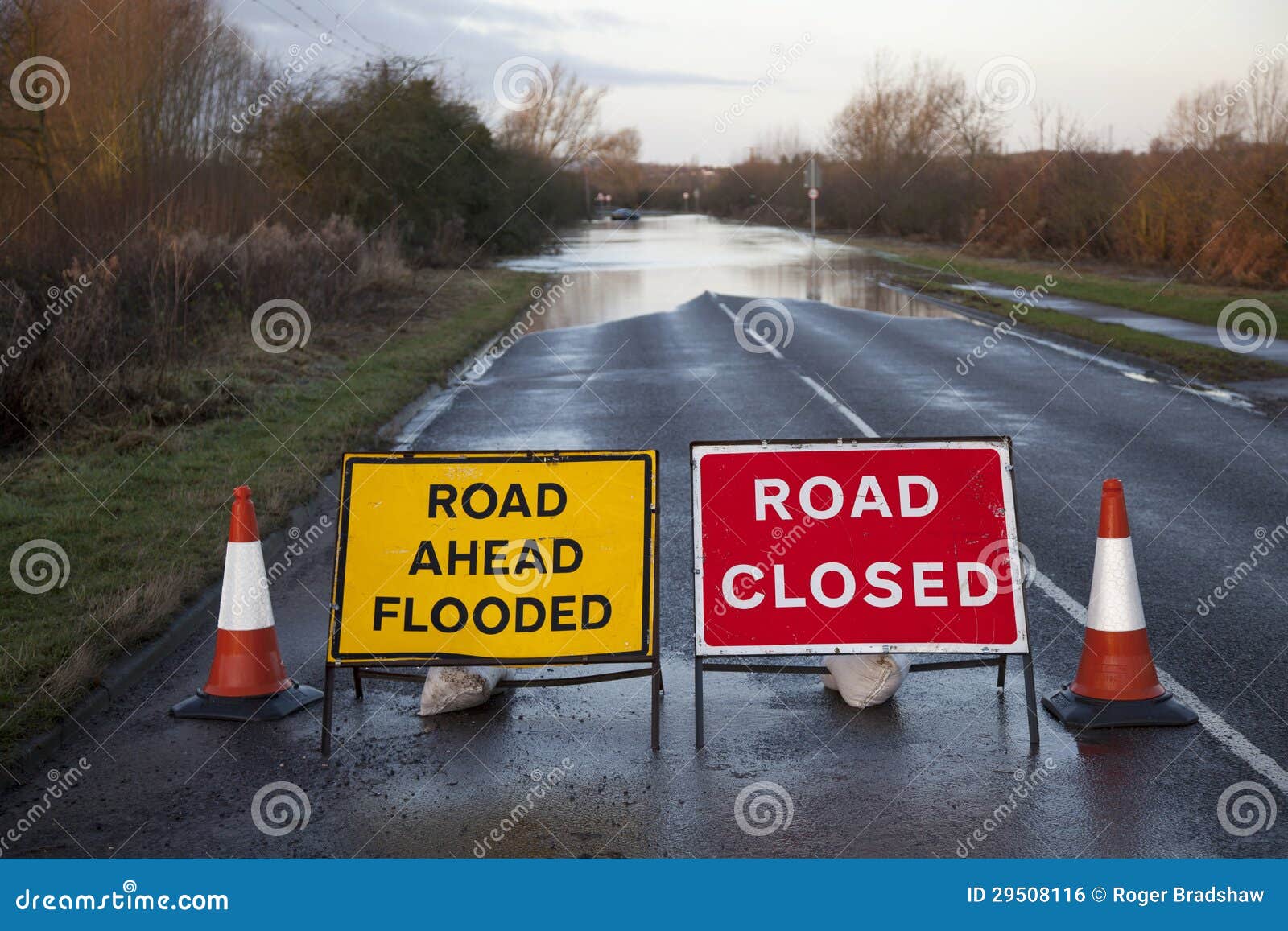 Flooded road stock photo. Image of shoulder, highway - 29508116