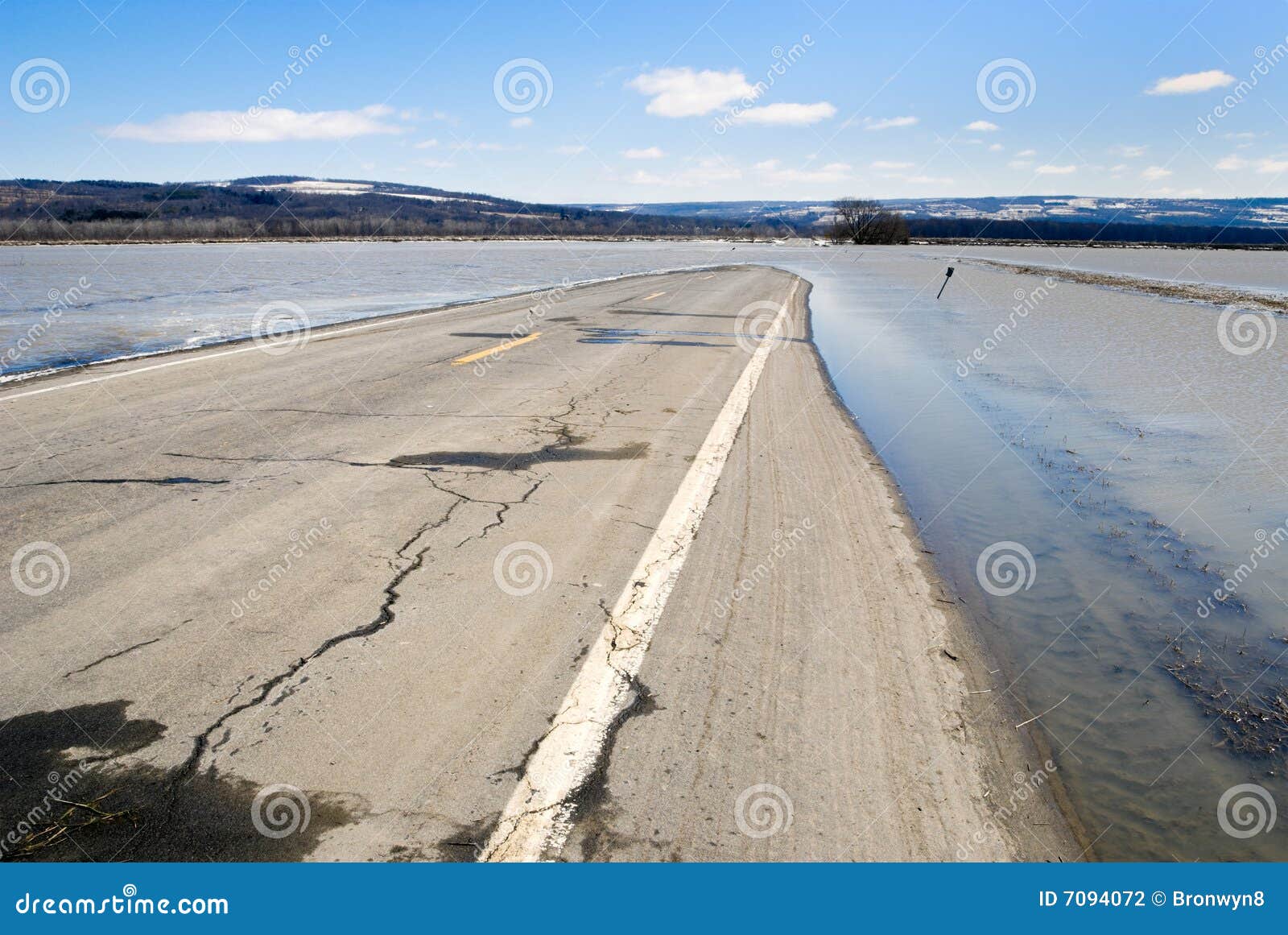 Flooded Road stock photo. Image of flood, speed, rained - 7094072