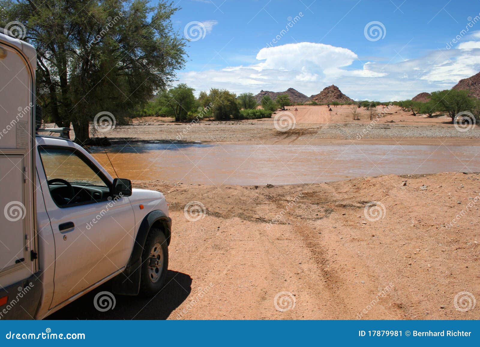 Flooded Road. Namibia stock image. Image of drought, namib - 17879981