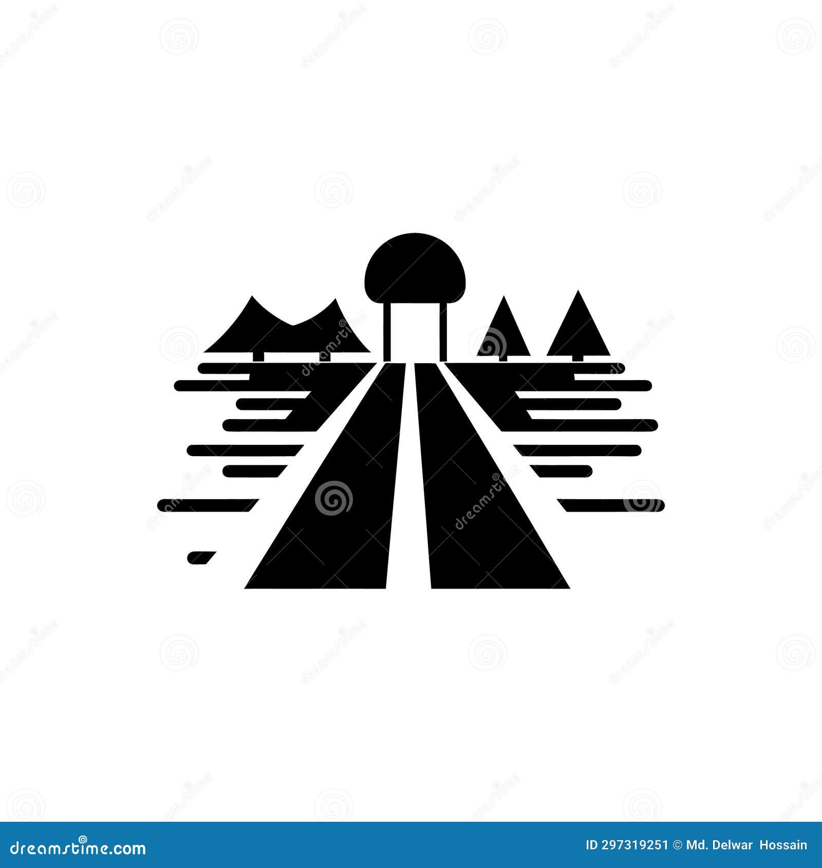 Roads Icon. Thin Linear Roads Outline Icon Isolated On White Background ...