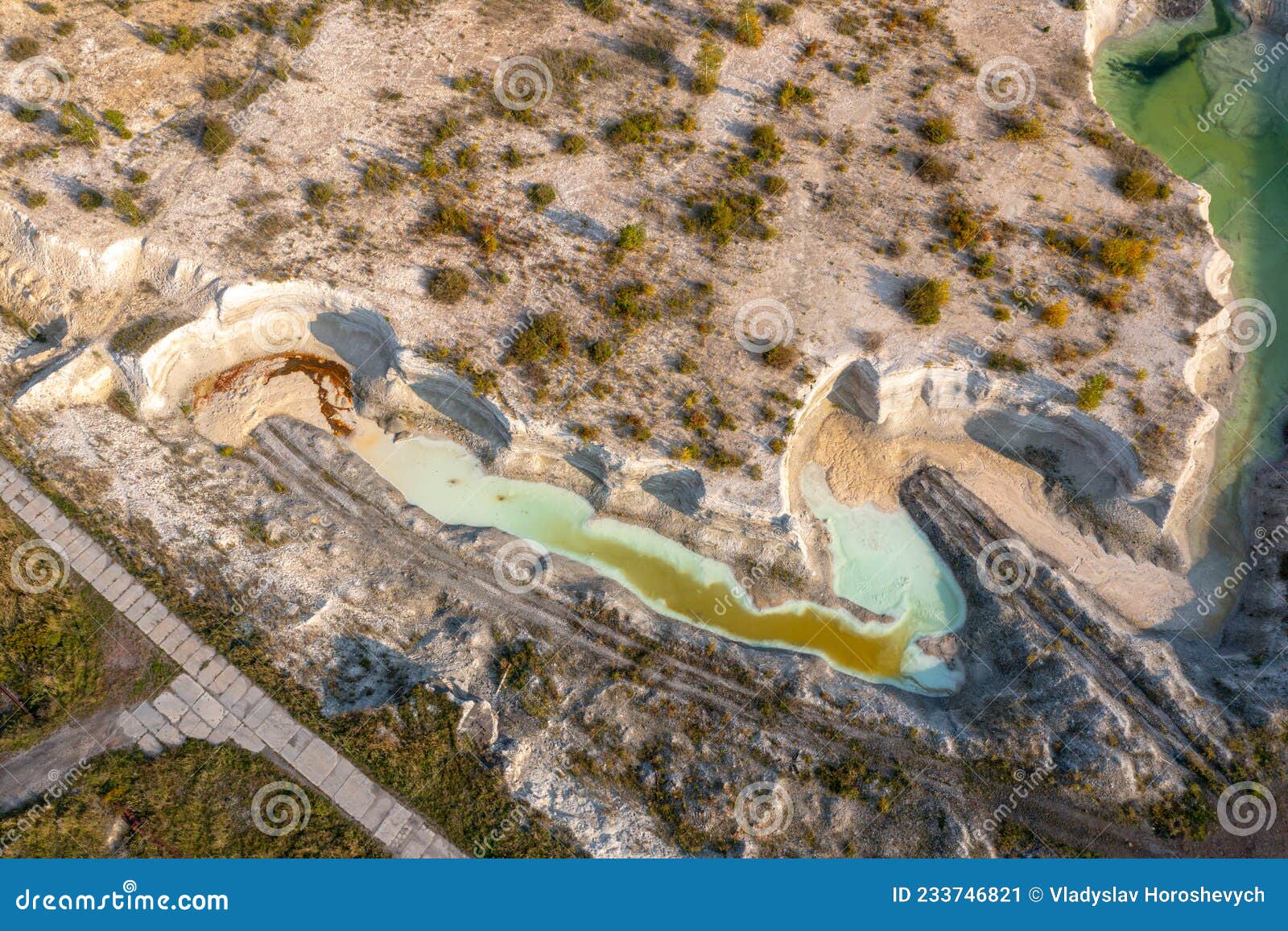 A Flooded Sand Pit, Beautiful River Bends between Sandy Cliffs Stock ...