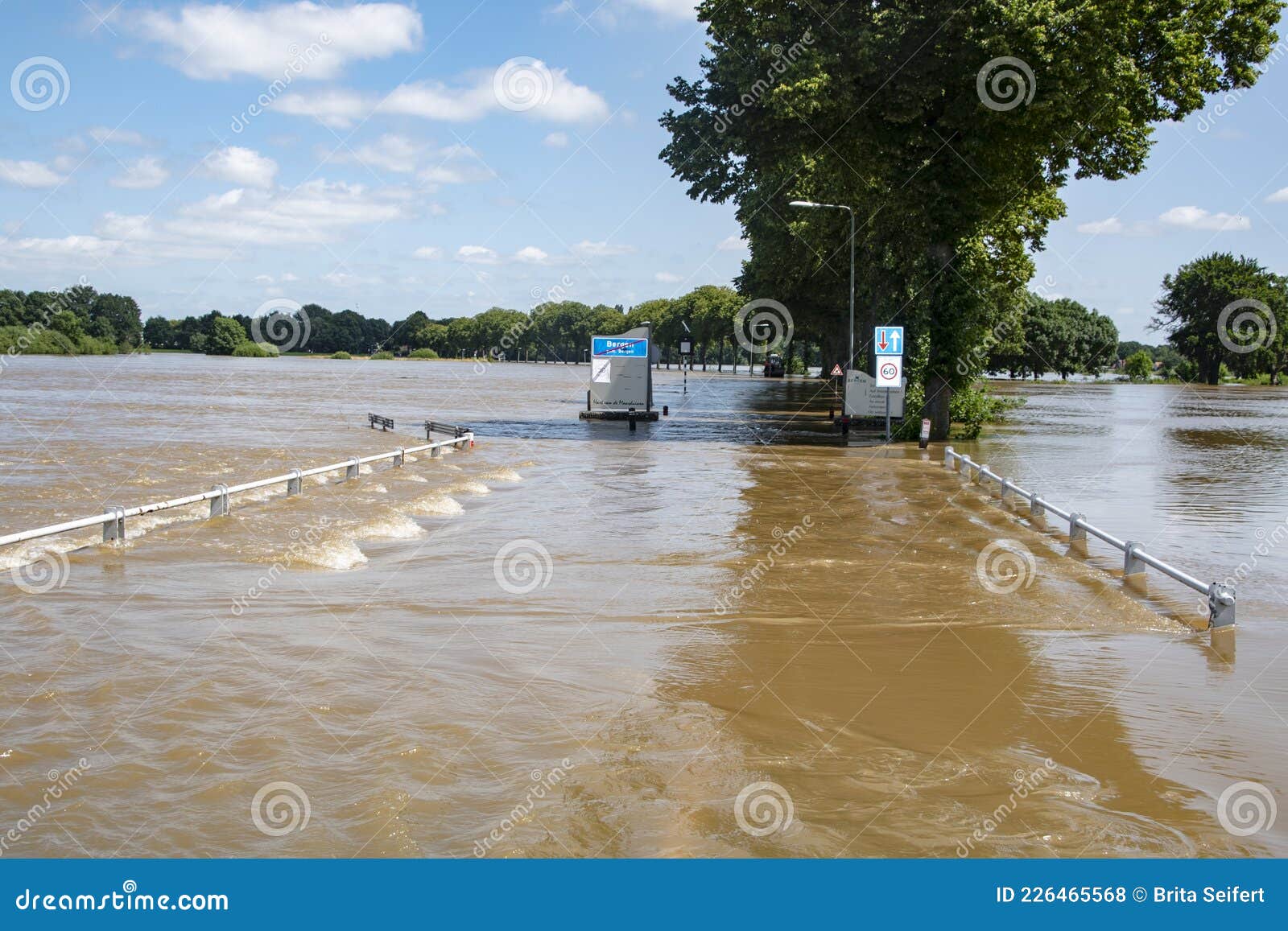 Flooded Streets in the Netherlands in Summer after Heavy Rainfalls ...