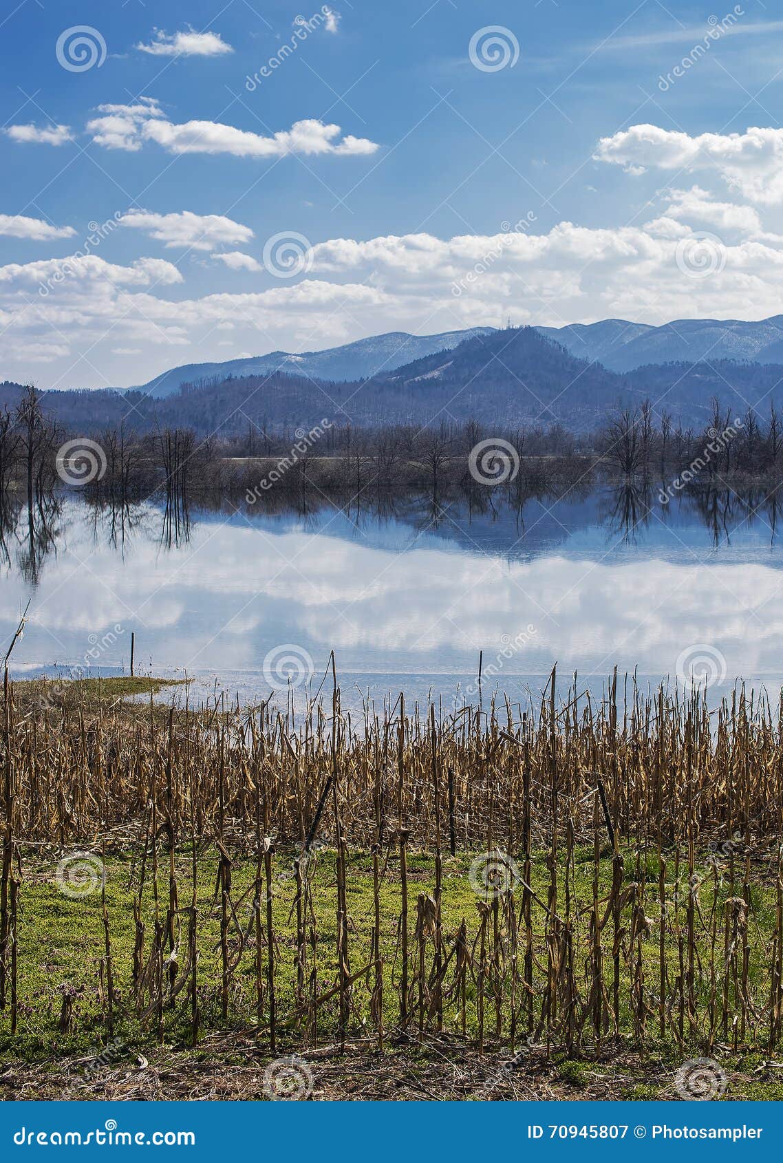 Flooded valley stock image. Image of flood, earth, emptiness - 70945807