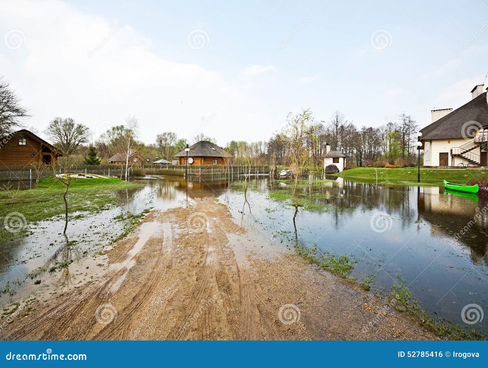 Flooding in the Countryside Stock Photo - Image of beautiful, freshet ...