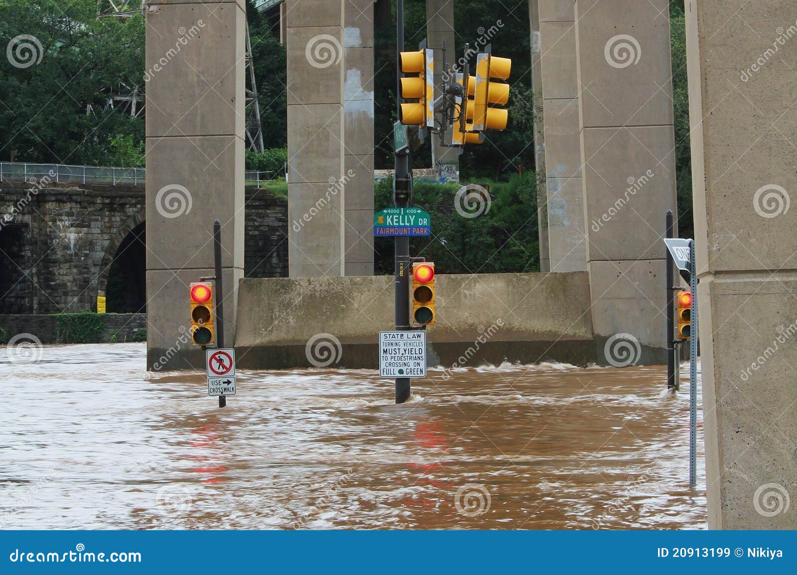 Flooding in Philadelphia editorial stock image. Image of manayunk ...