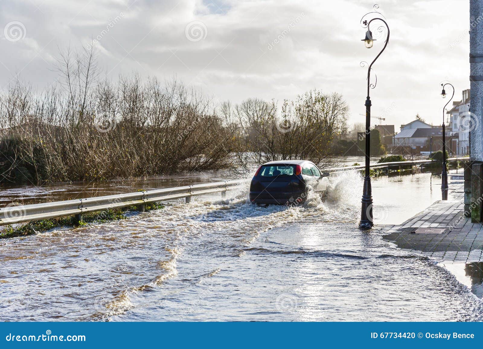 Flooding River in an Irish Town Stock Photo - Image of damage, ireland ...