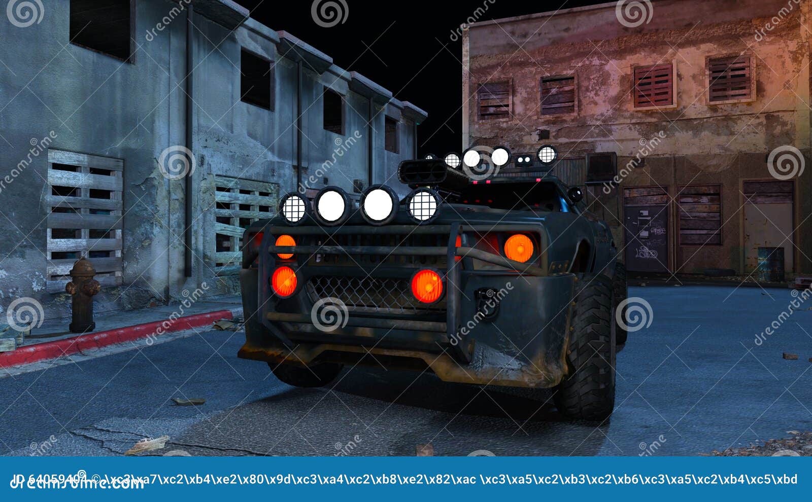 Floodlight car stock illustration. Illustration of equipment - 64059404
