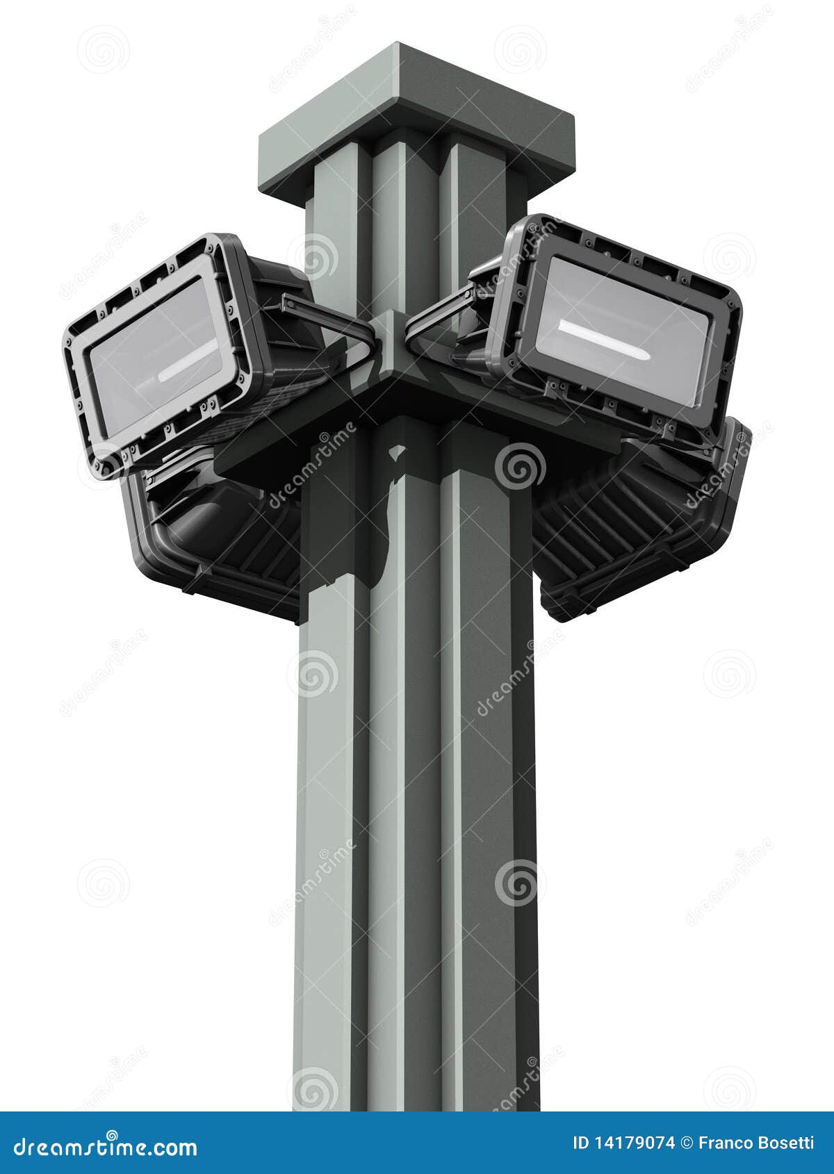 Floodlight column stock illustration. Illustration of light - 14179074