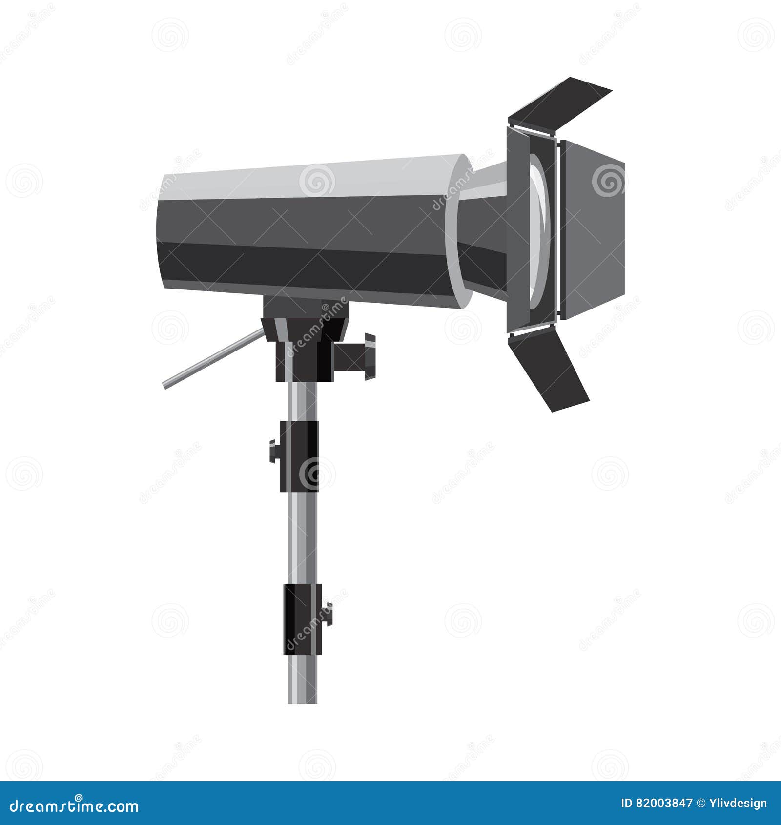 Floodlight on Stand Icon, Cartoon Style Stock Vector - Illustration of ...