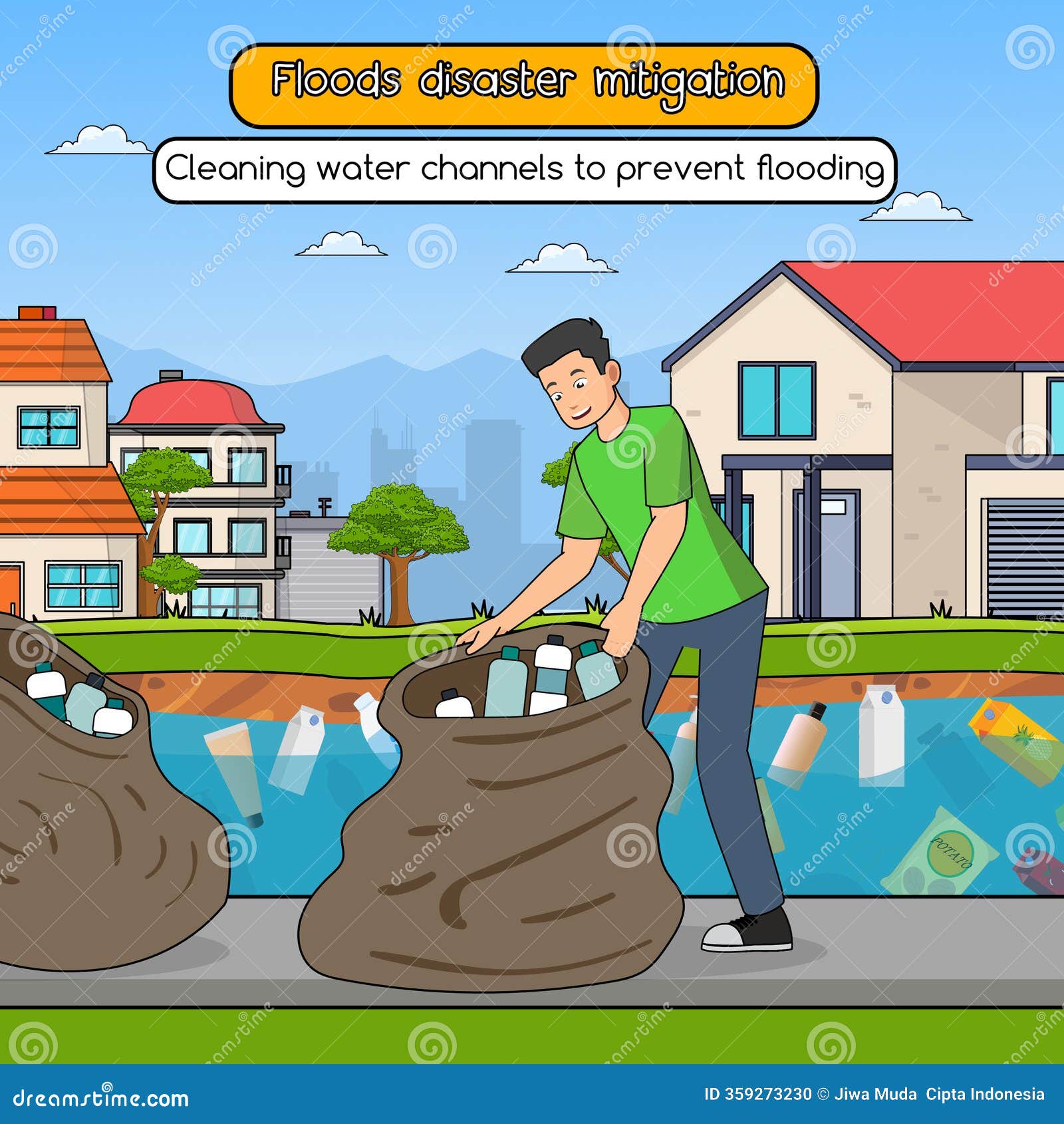 Floods Disaster Mitigation_7 Stock Vector - Illustration of risk, brand ...