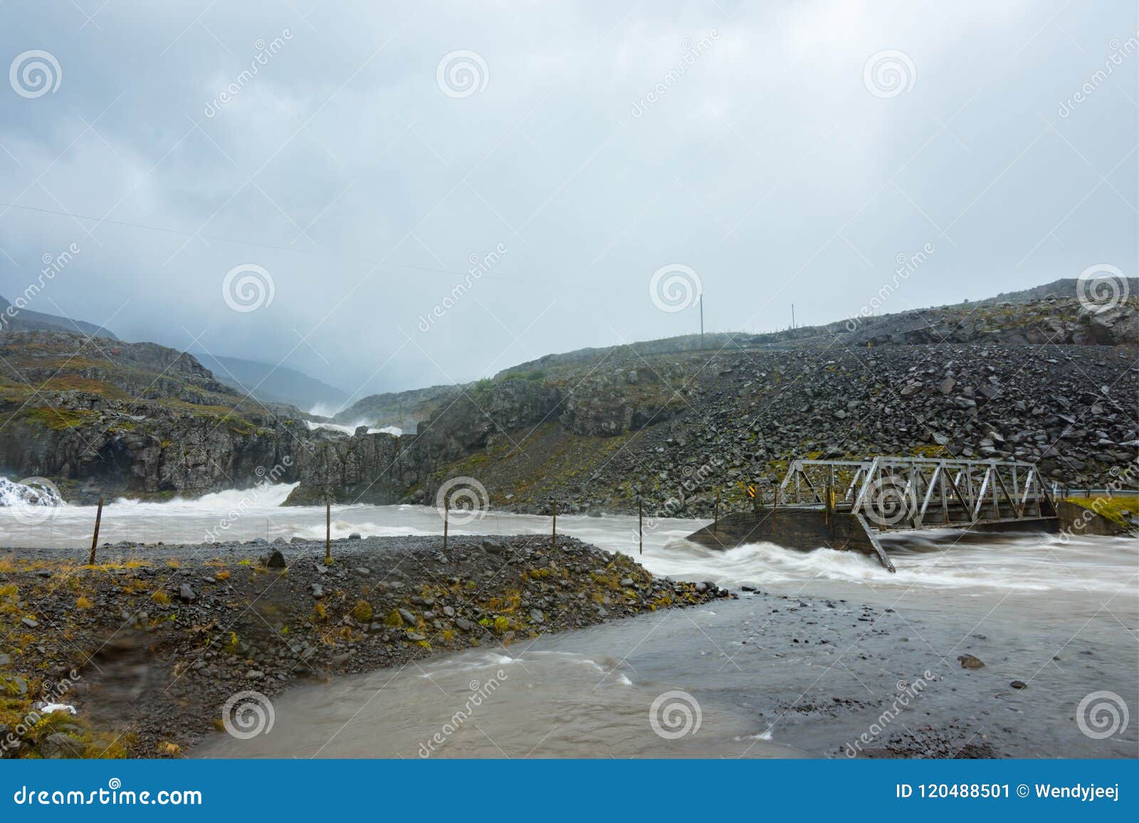 Floods on Iceland and Damaged Road Editorial Photo - Image of visit ...
