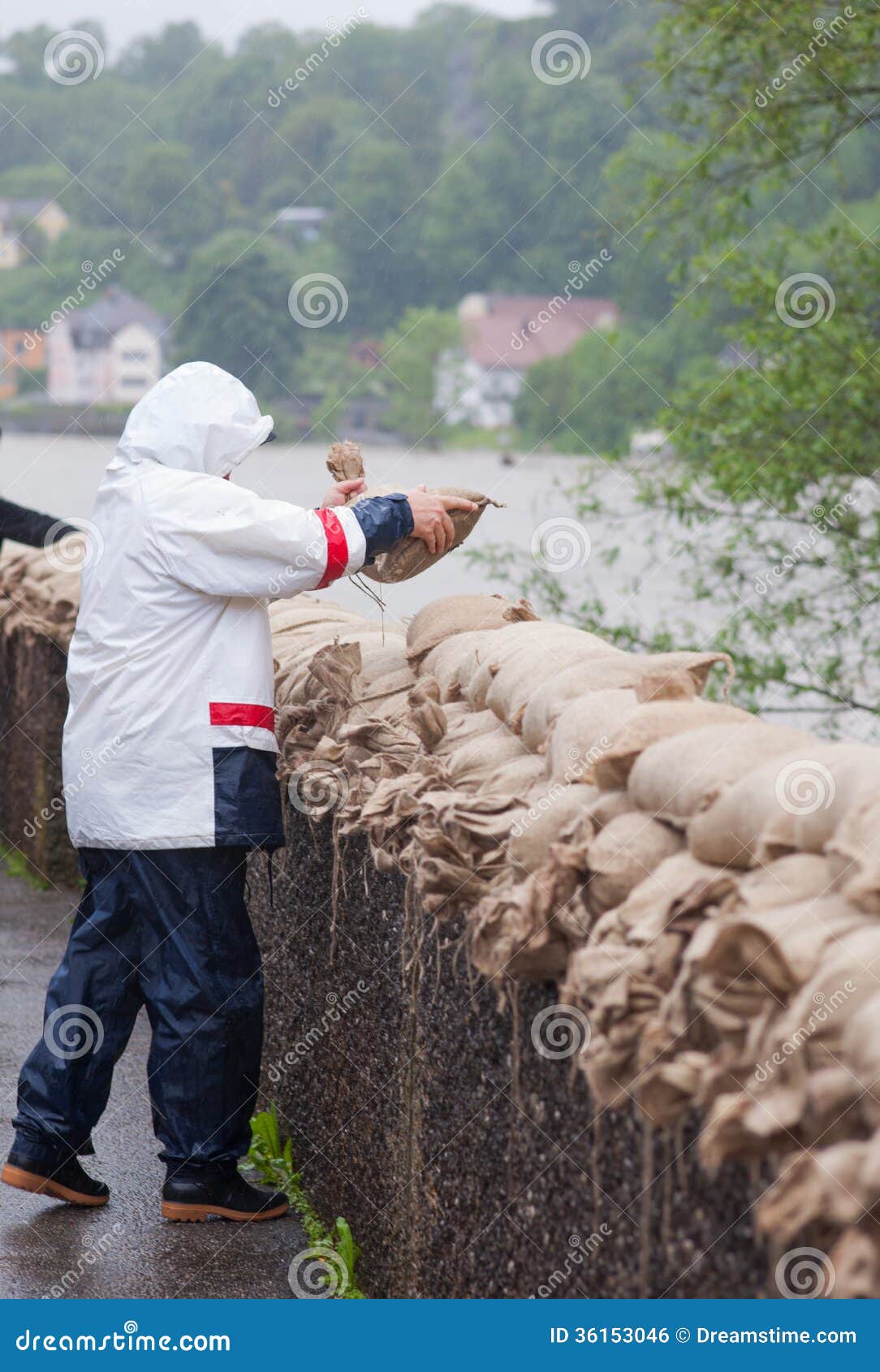Floodwater helper editorial photo. Image of environment - 36153046