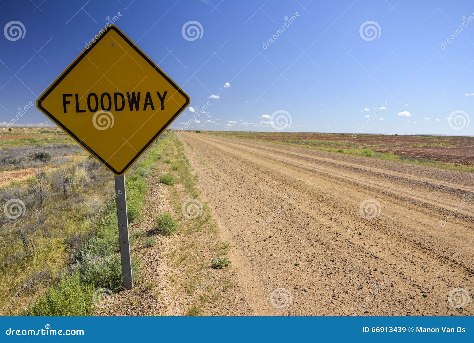 Floodway Sign in the Australian Outback Stock Image - Image of ...