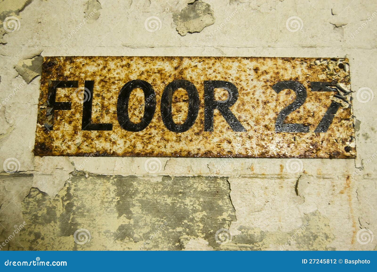 Floor 27 Sign stock photo. Image of paint, horizontal - 27245812