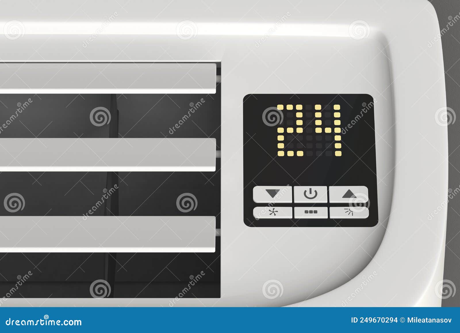 Floor or Ceiling Mounted Air Conditioner Control Panel Stock ...