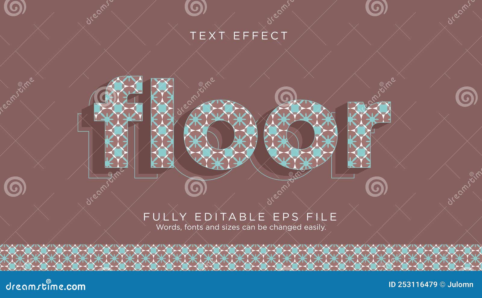 Floor Ceramic Tile Pattern Text Effect Font Type Stock Illustration ...