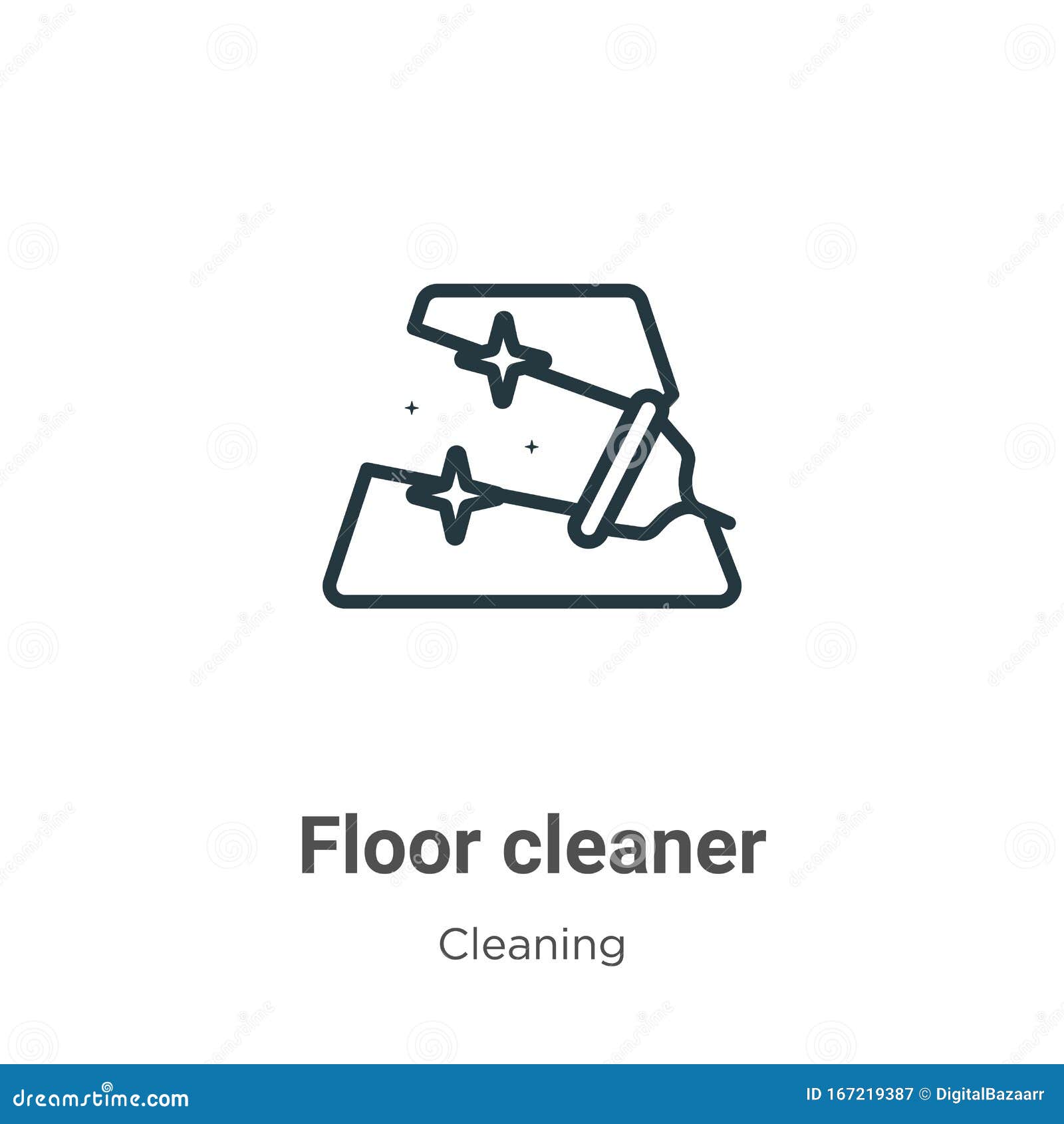 Floor Cleaner Outline Vector Icon. Thin Line Black Floor Cleaner Icon ...