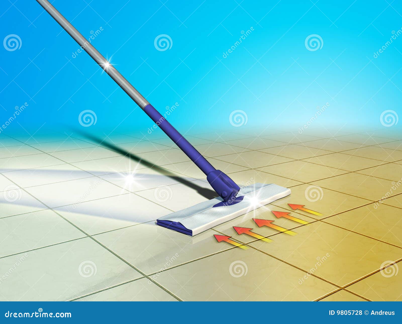 Floor cleaning stock illustration. Illustration of floor - 9805728