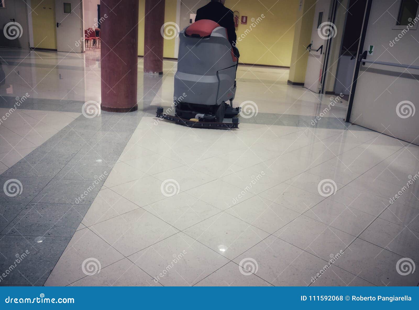 Floor Cleaning Machine with Operator Board Stock Photo - Image of ...