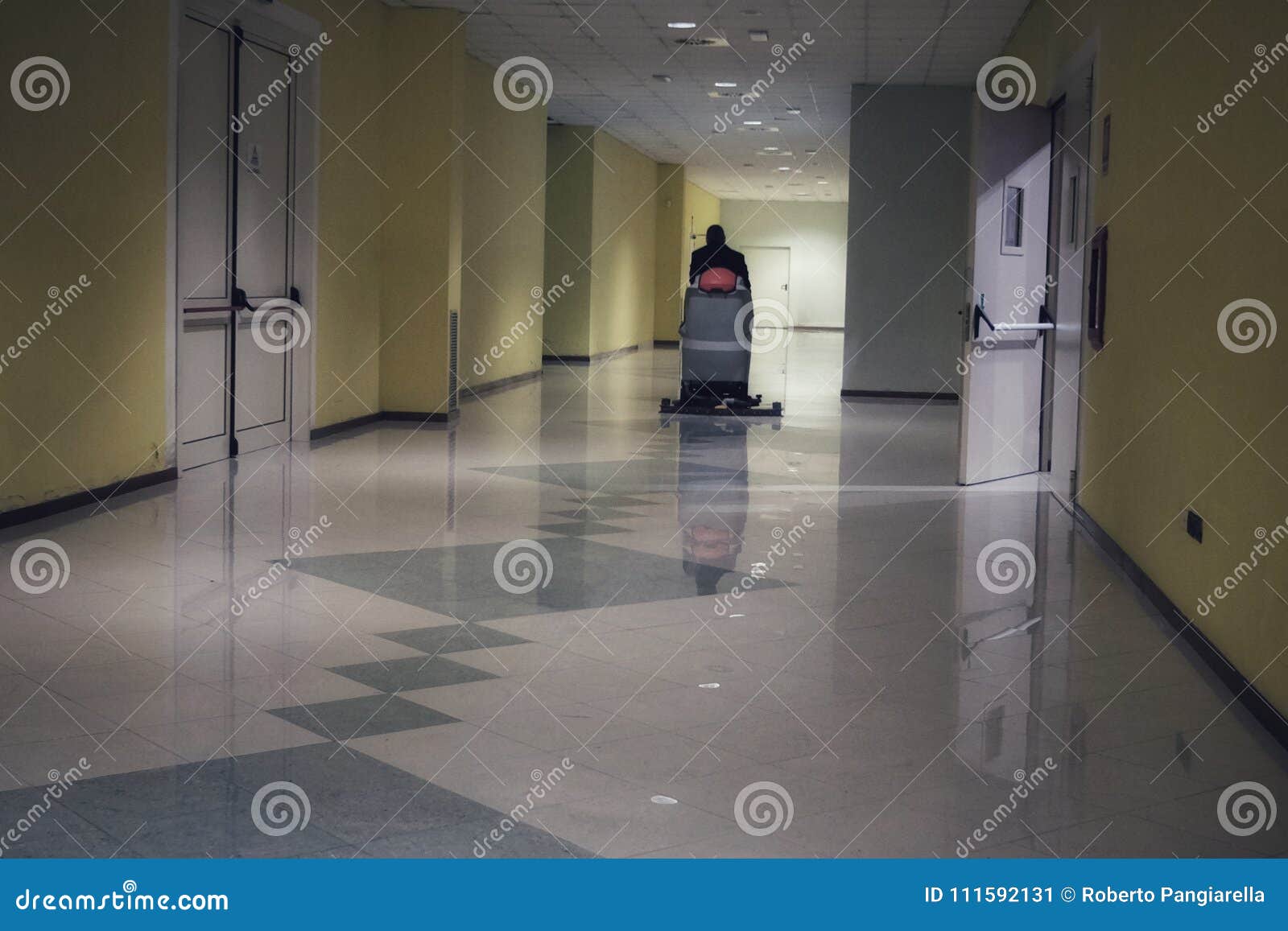 Floor Cleaning Machine with Operator Board Stock Image - Image of ...