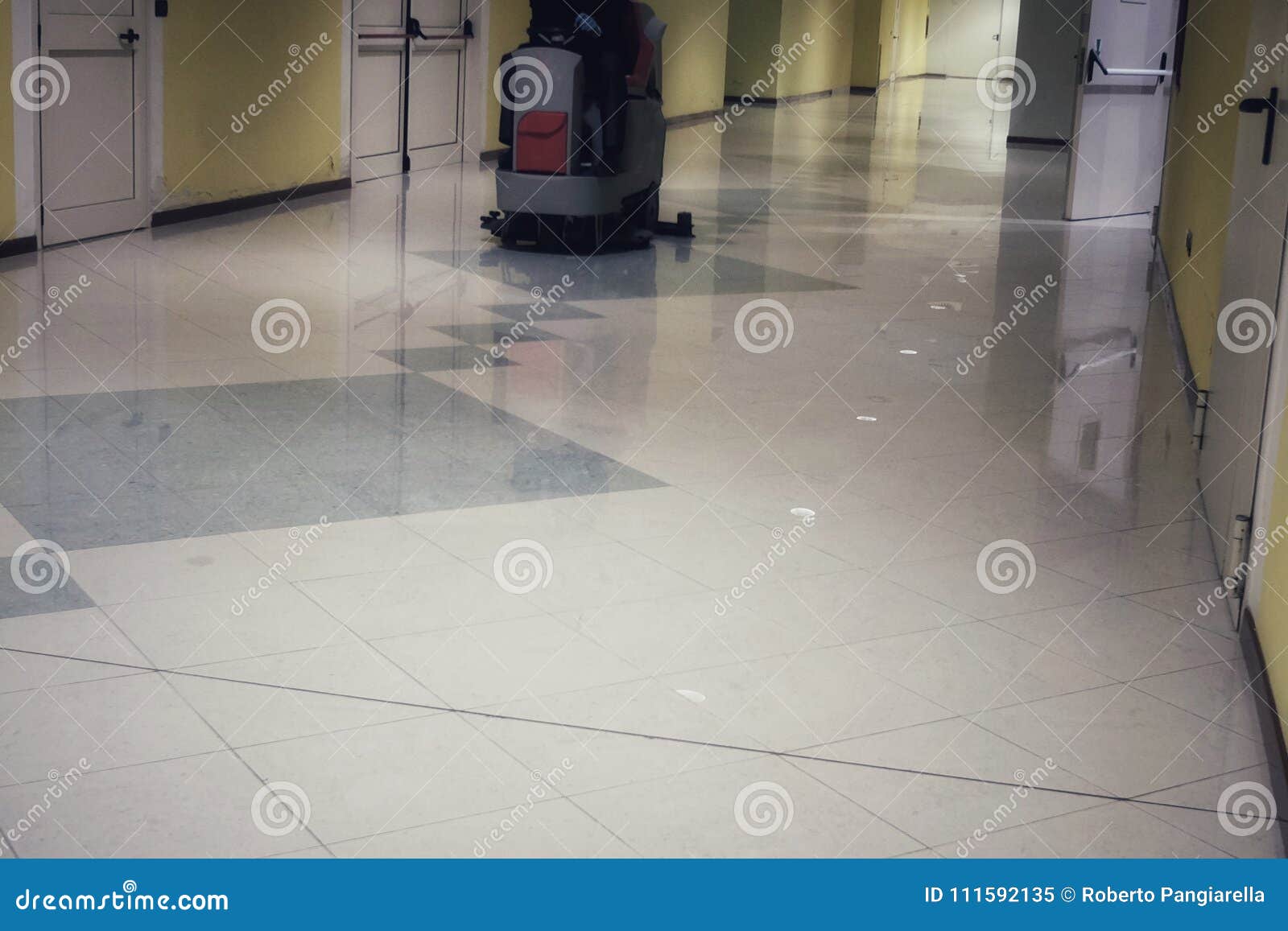 Floor Cleaning Machine with Operator Board Stock Image - Image of work ...