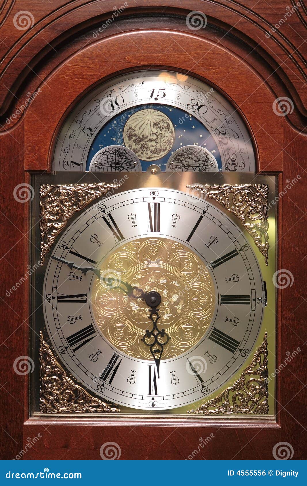 Floor clock stock photo. Image of morning, figure, elegant - 4555556
