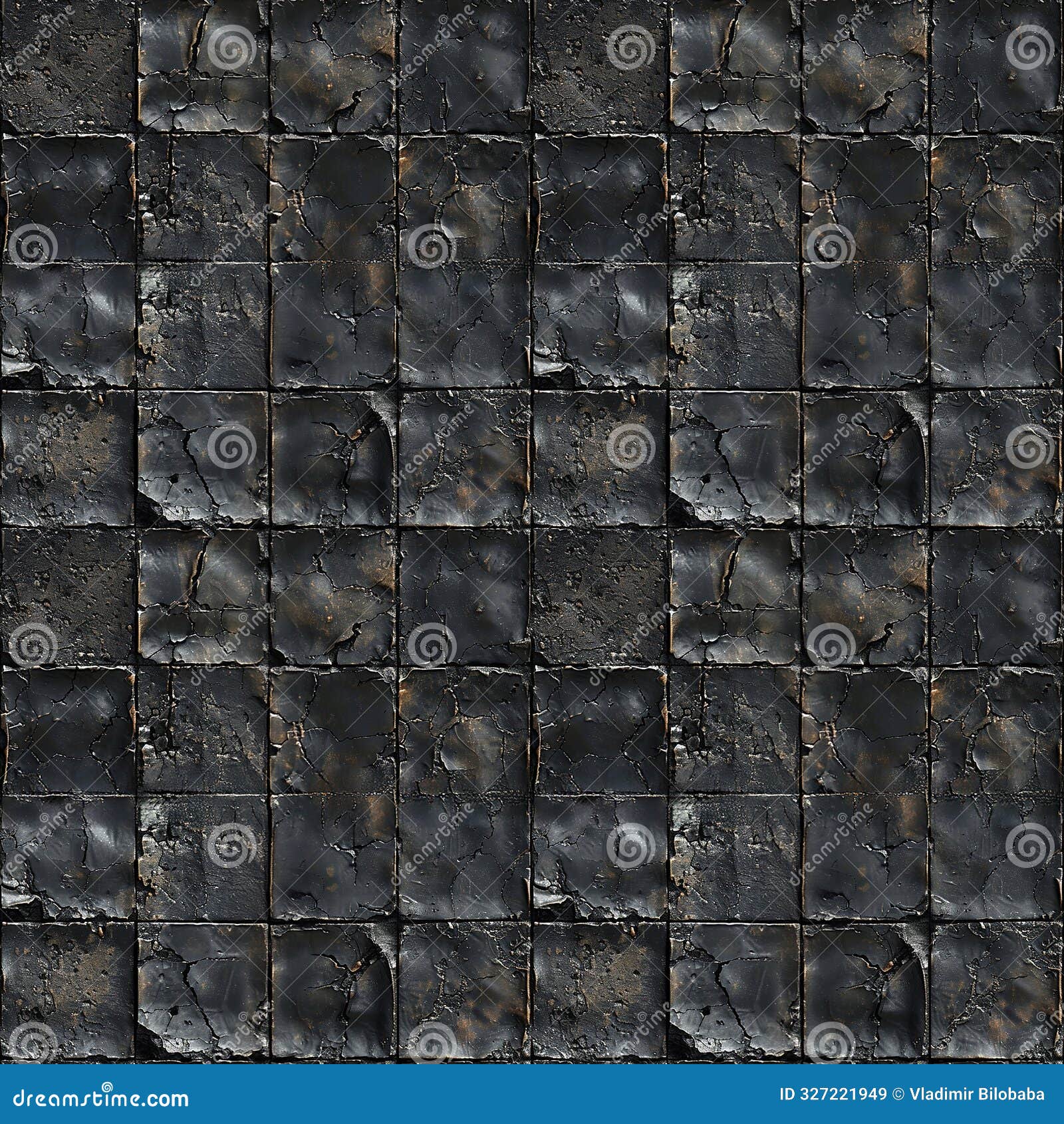 The Floor is Covered with Black Square Tiles Stock Illustration ...