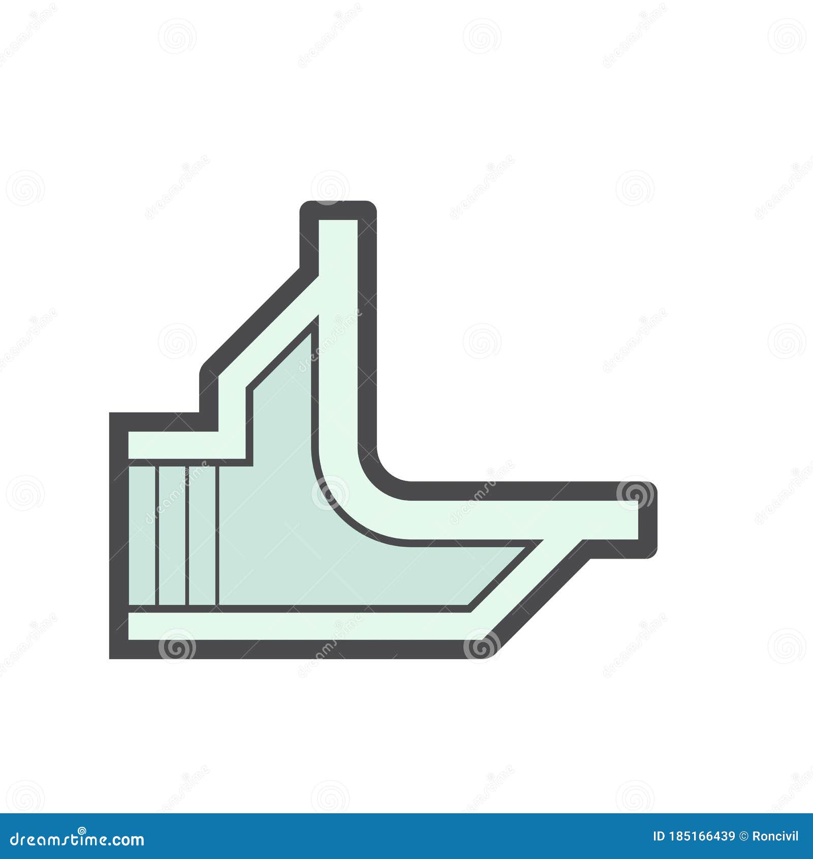 Floor drainage icon stock vector. Illustration of plumbing - 185166439