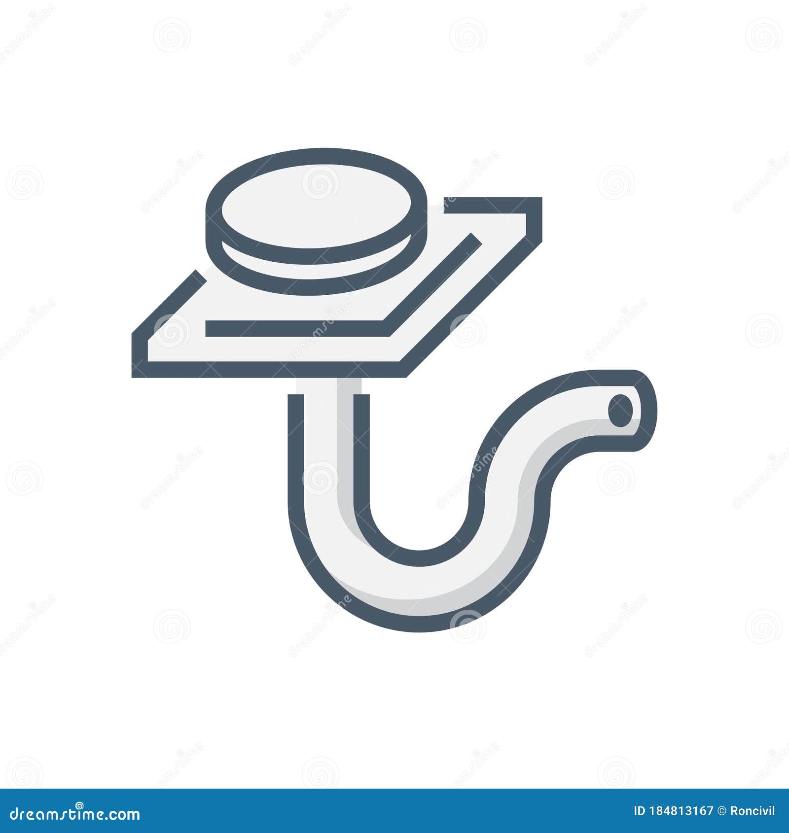 Floor drainage icon stock vector. Illustration of roof - 184813167