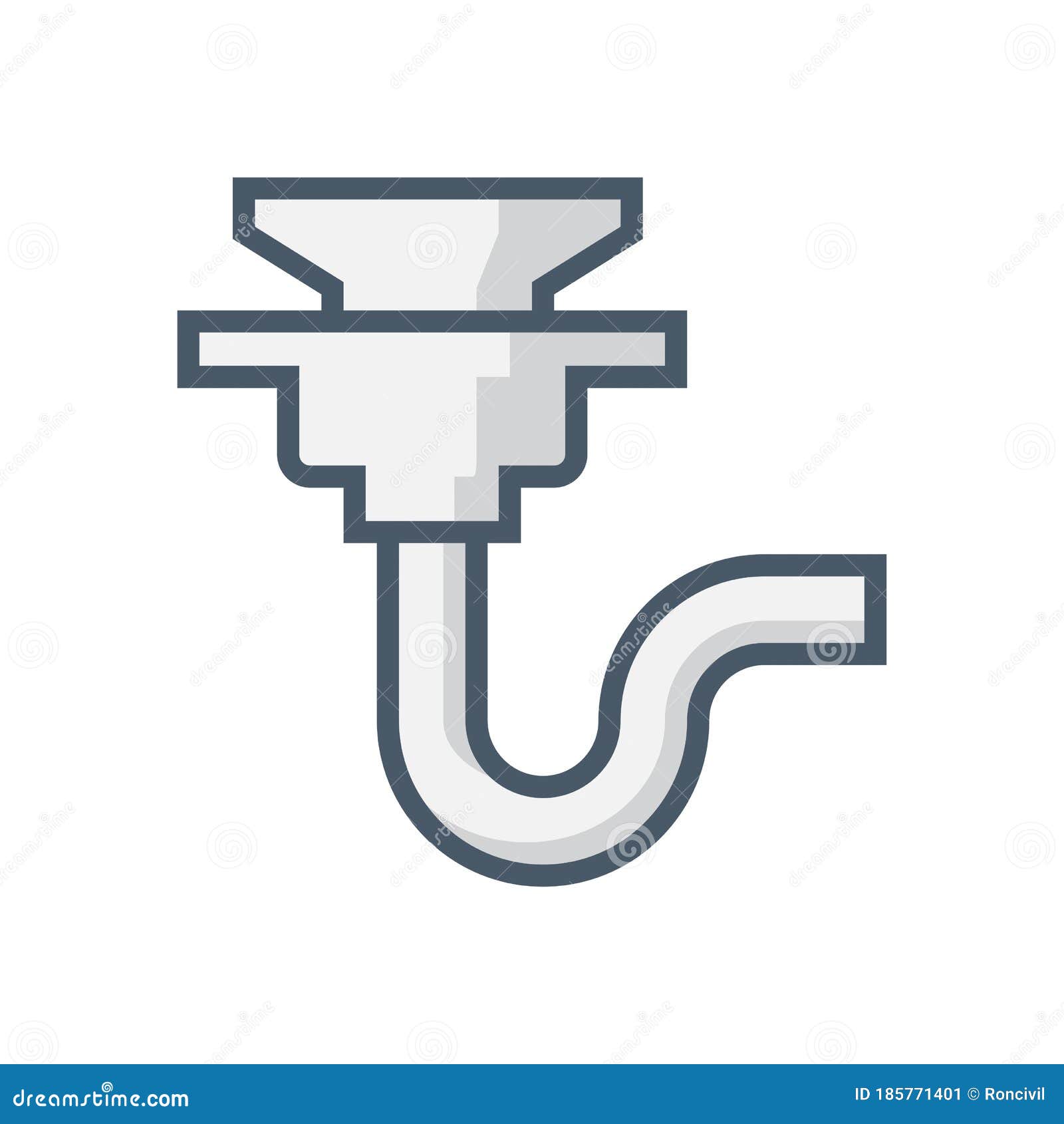 Floor drainage icon stock vector. Illustration of home - 185771401