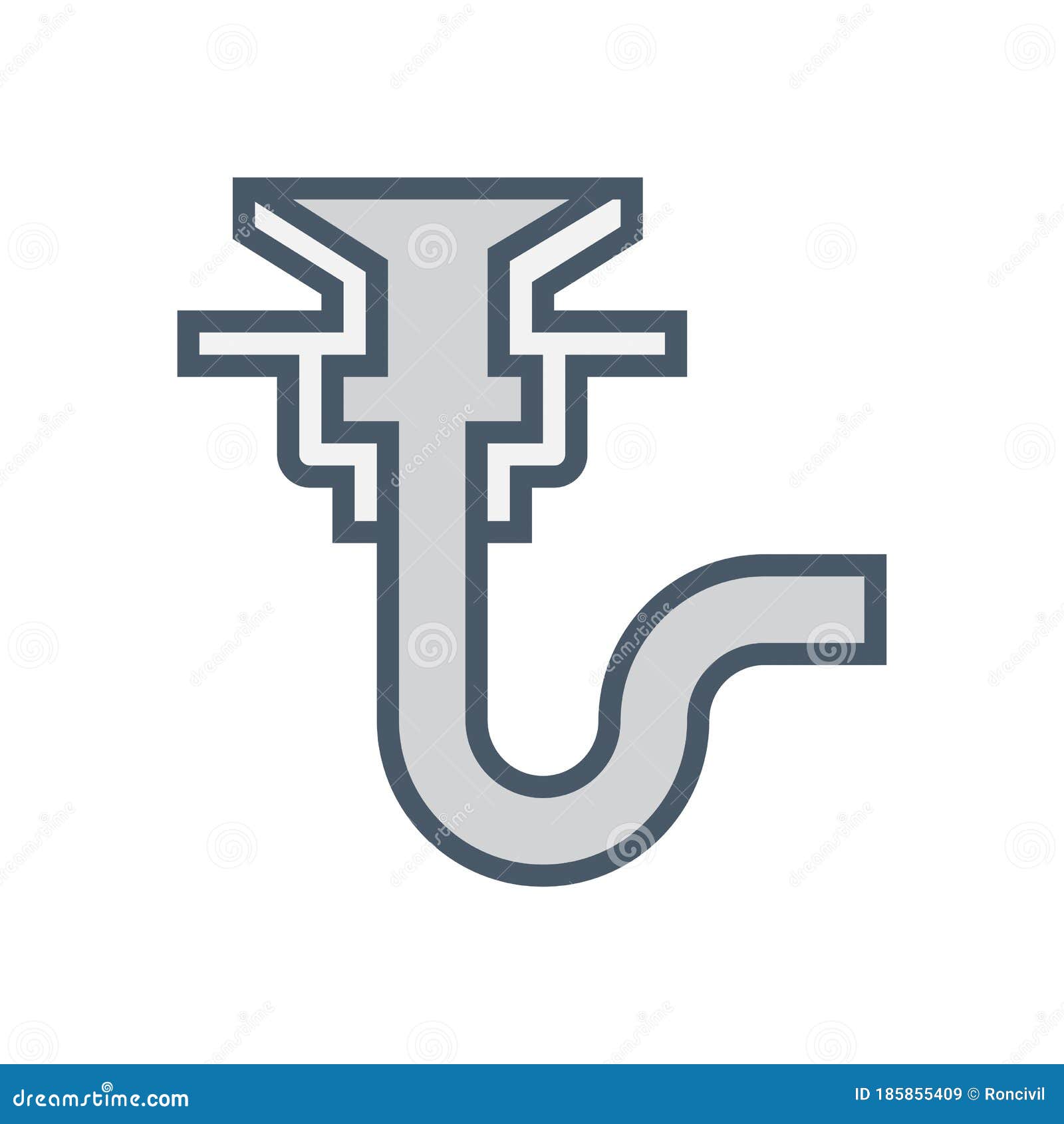 Floor drainage icon stock vector. Illustration of black - 185855409