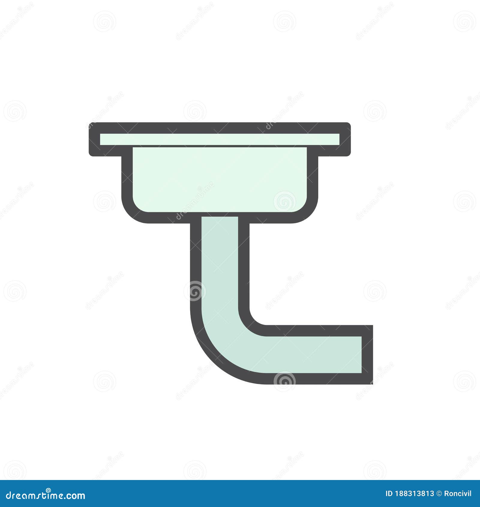 Floor drainage icon stock vector. Illustration of gutter - 188313813