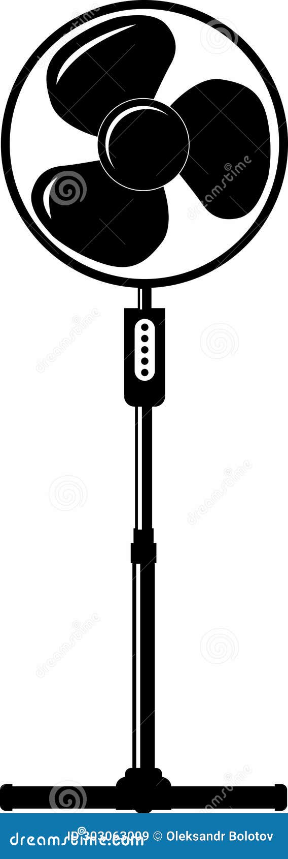 Floor Fan Icon in Flat Style. Vector Illustration Stock Vector ...