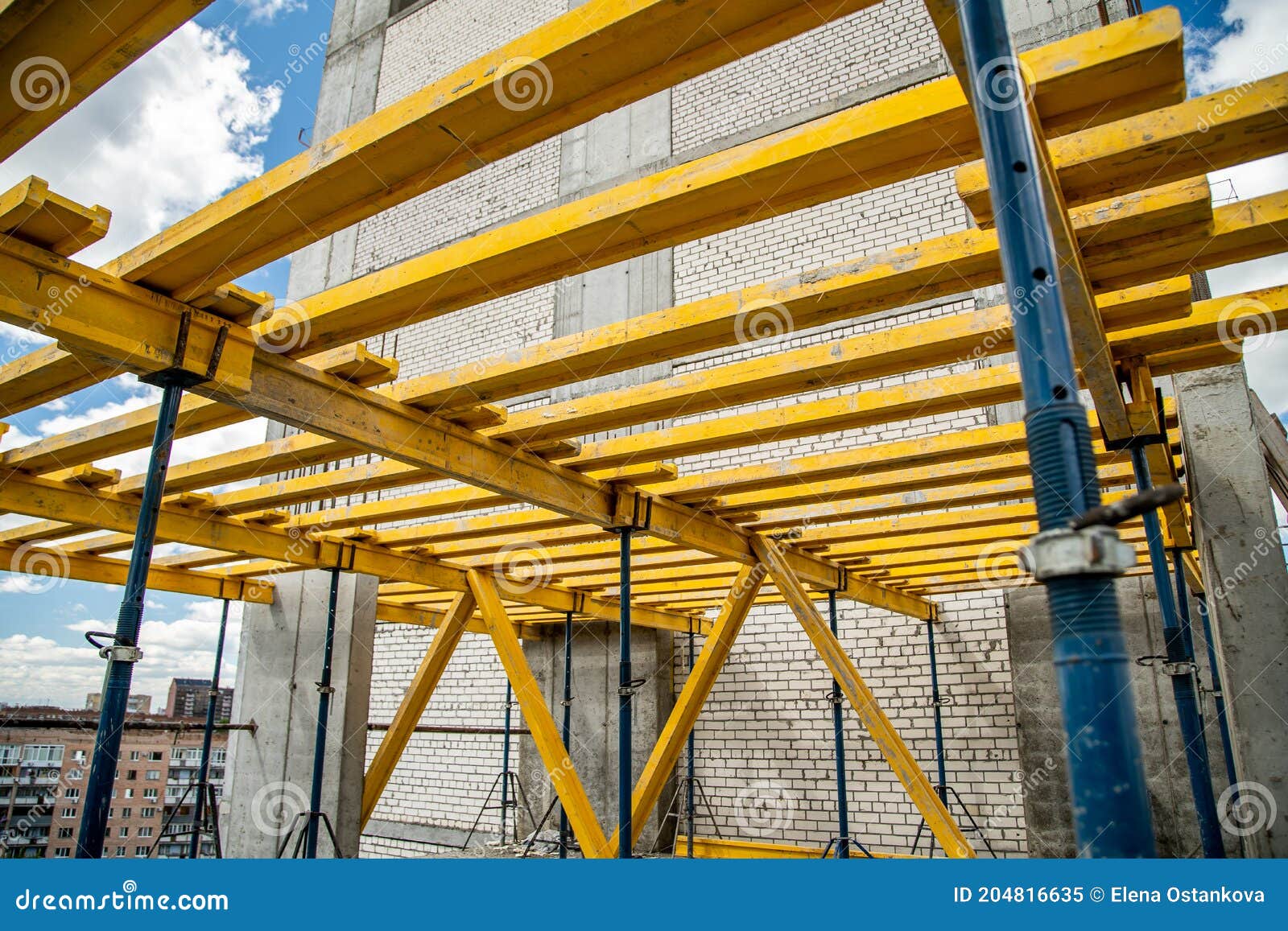 Floor formwork beam stock image. Image of beam, form - 204816635