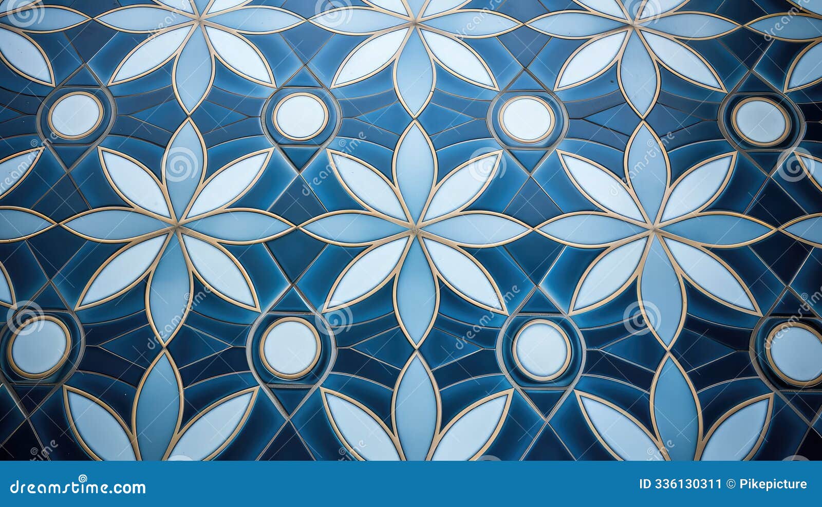 Floor Geometric Pattern Blue Stock Illustration - Illustration of ...
