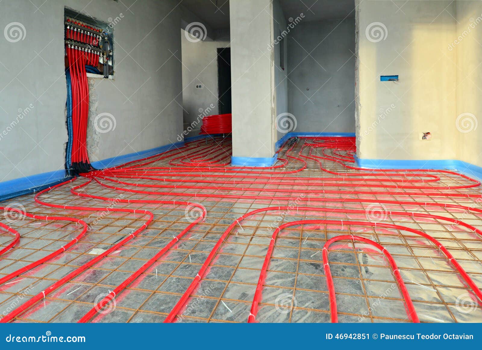 Floor heating 2 stock image. Image of dispenser, flow - 46942851