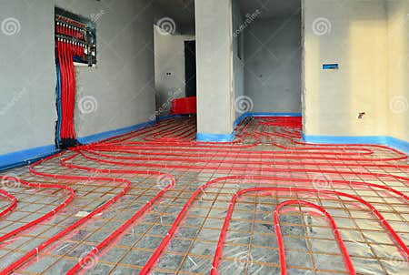 Floor heating 2 stock image. Image of dispenser, flow - 46942851