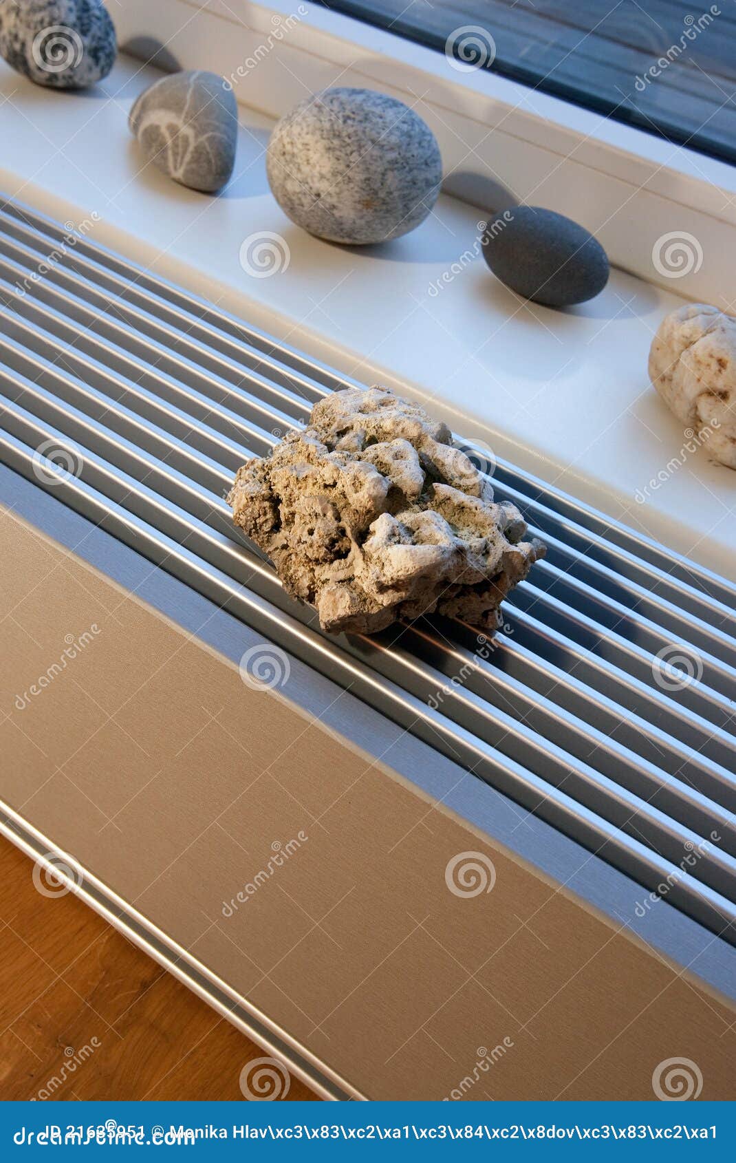 Floor heating and stones stock image. Image of view, wooden - 21635951