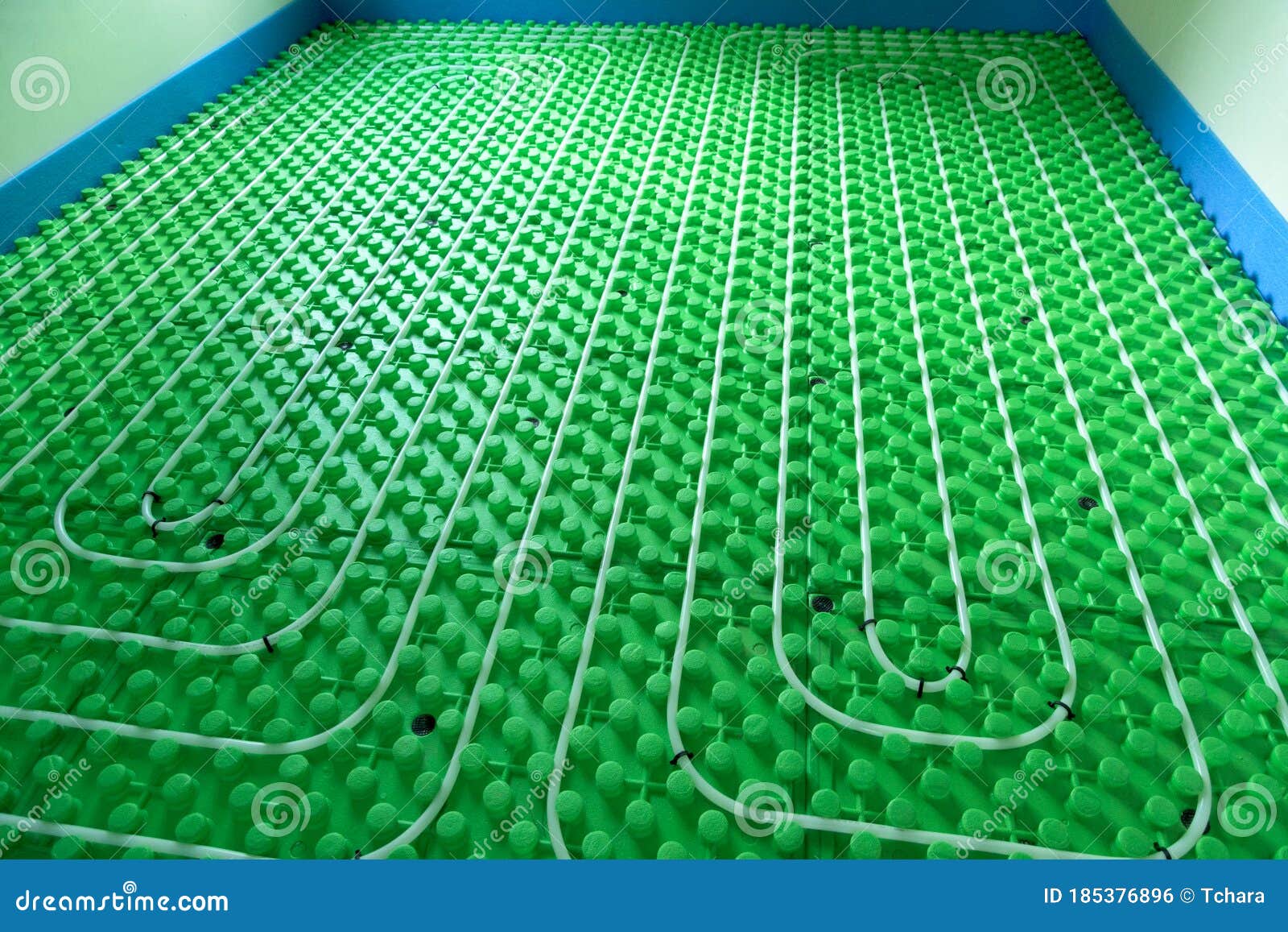 Floor Heating System - Hydro Installation with Pipes Stock Photo ...