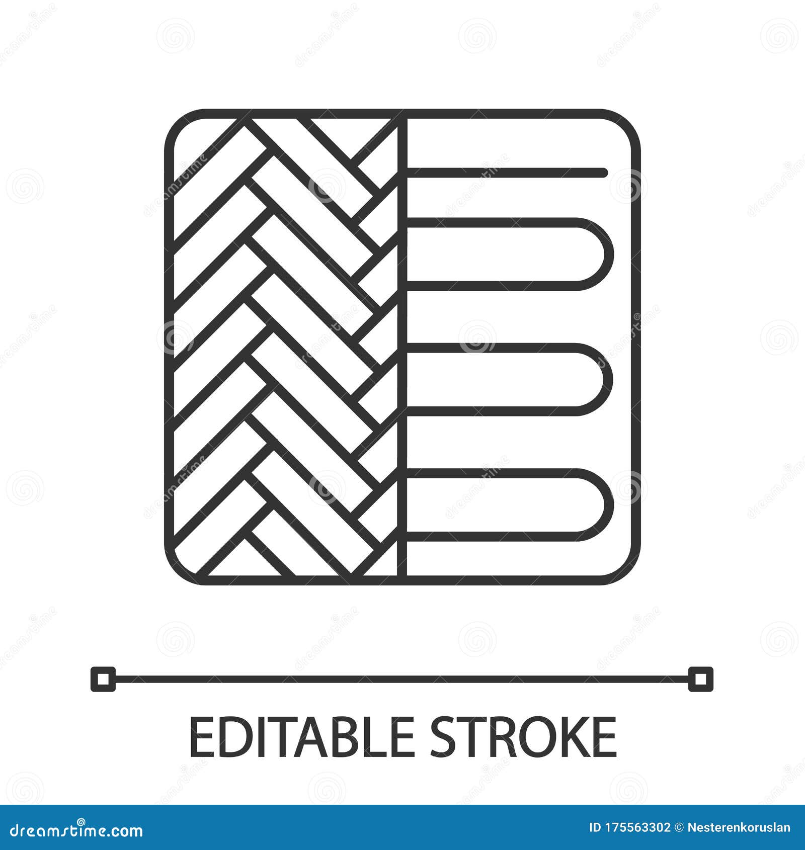 Floor Heating System Linear Icon Stock Vector - Illustration of room ...