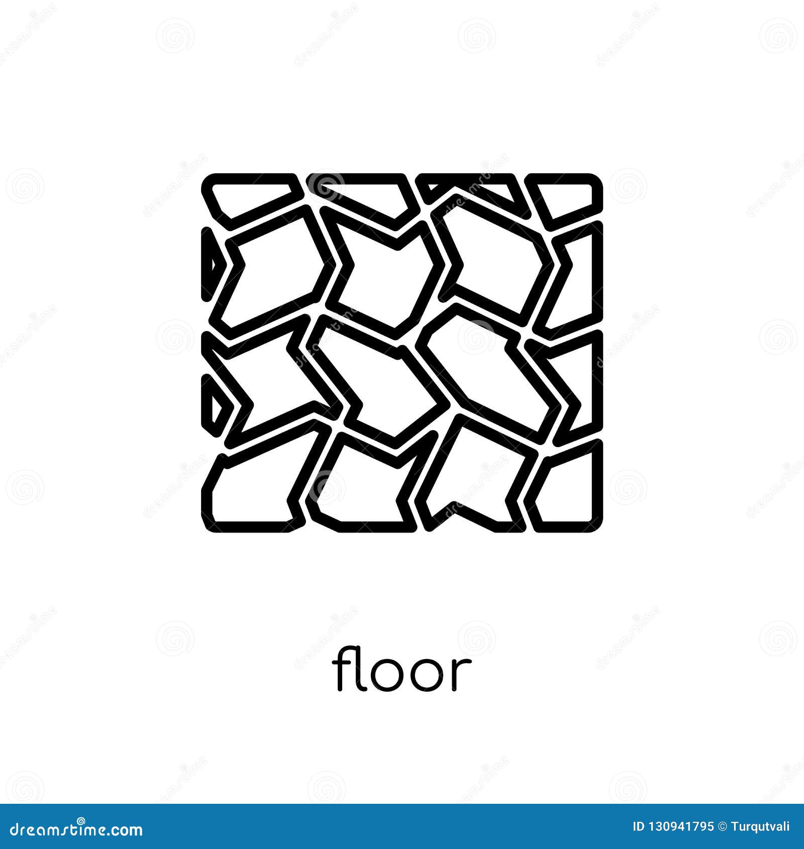 Floor Icon. Trendy Modern Flat Linear Vector Floor Icon on White Stock ...