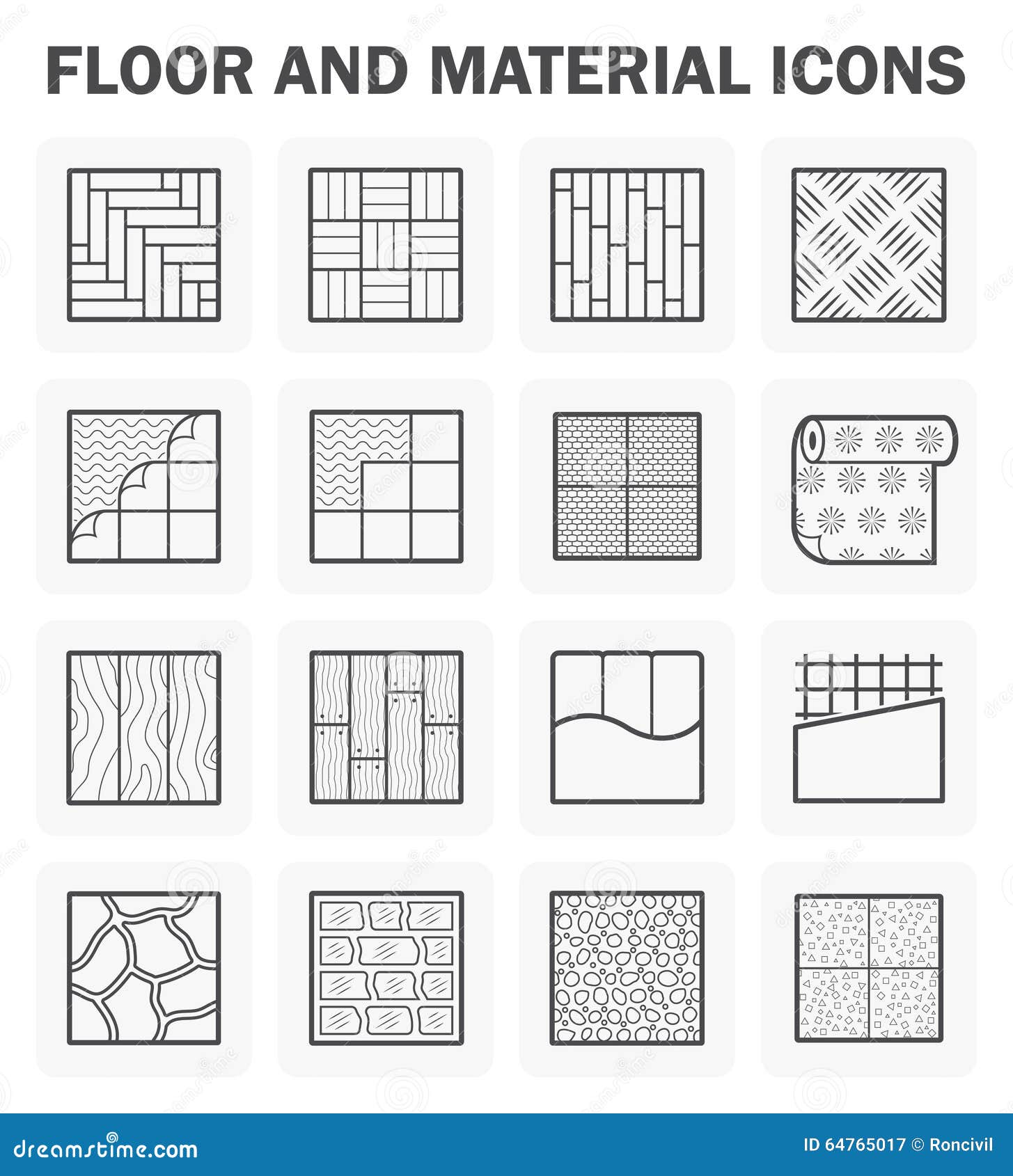 Floor icons sets. stock vector. Illustration of footpath - 64765017