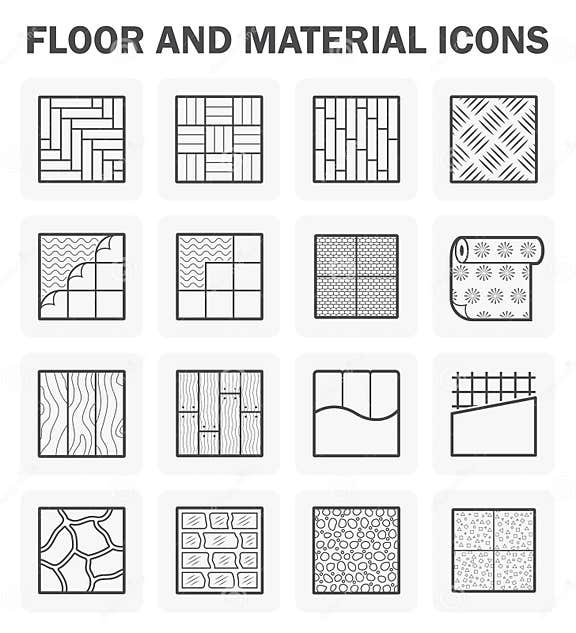 Floor icons sets. stock vector. Illustration of footpath - 64765017