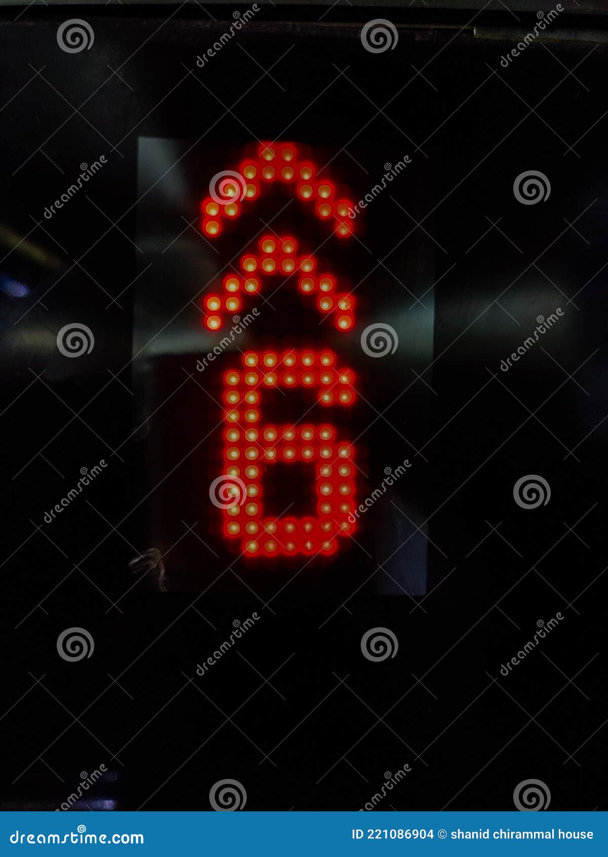 Floor Indication on Lift Screen Stock Photo - Image of light, reaching ...