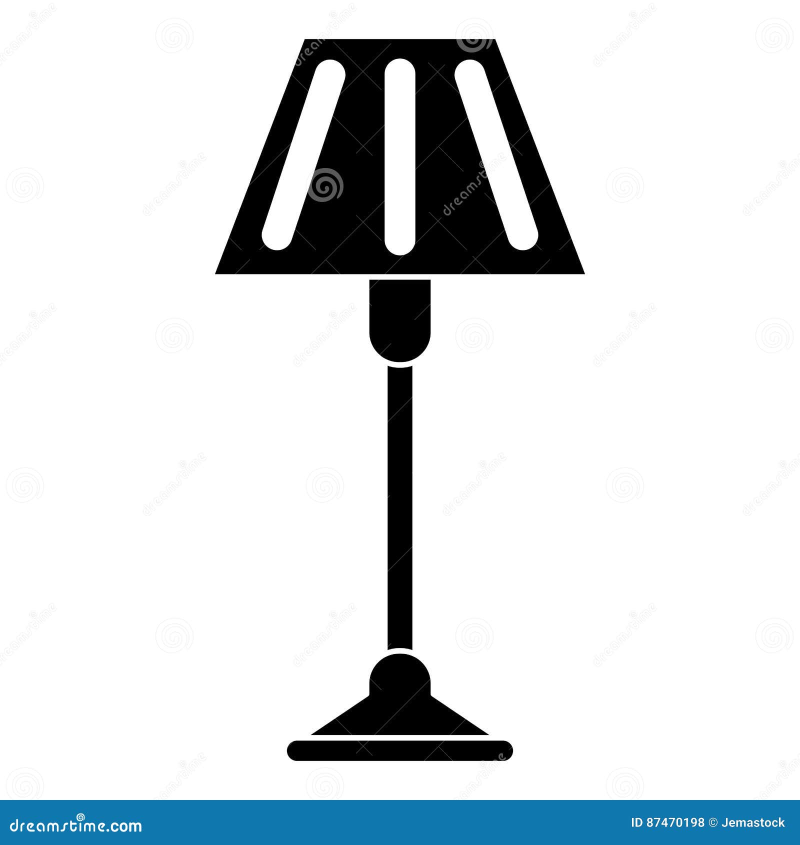 Floor Lamp Decoration Pictogram Stock Vector - Illustration of ...